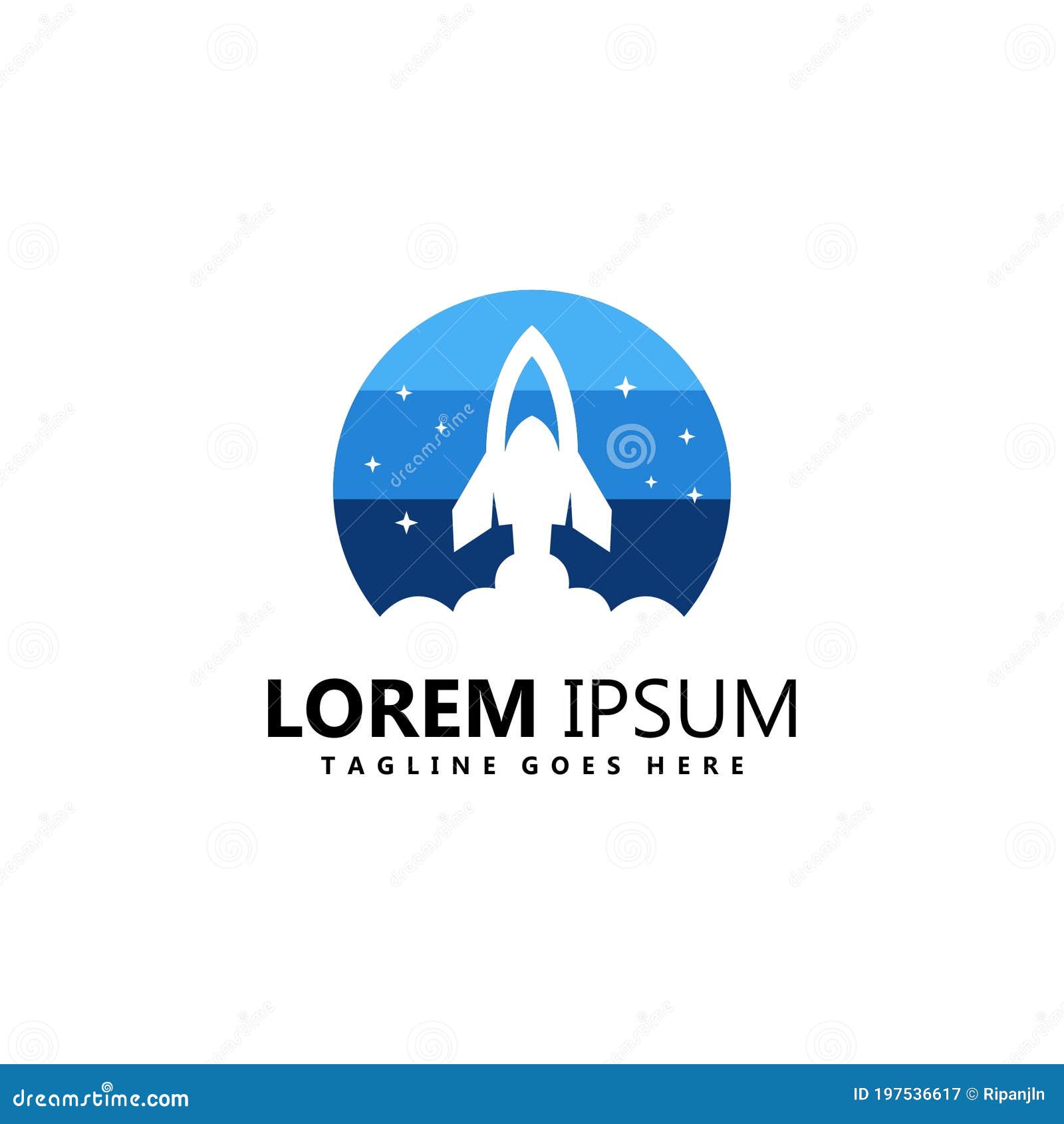 Creative of Blue Rocket Logo Stock Vector - Illustration of rocket ...