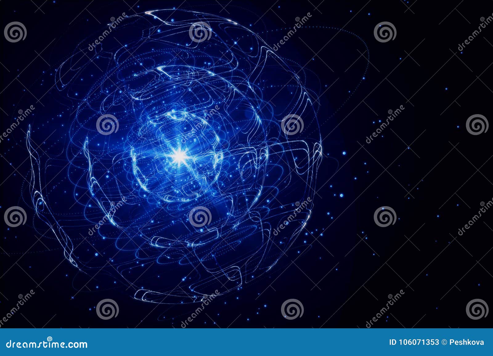 Creative Blue Sphere Background Stock Illustration - Illustration of ...