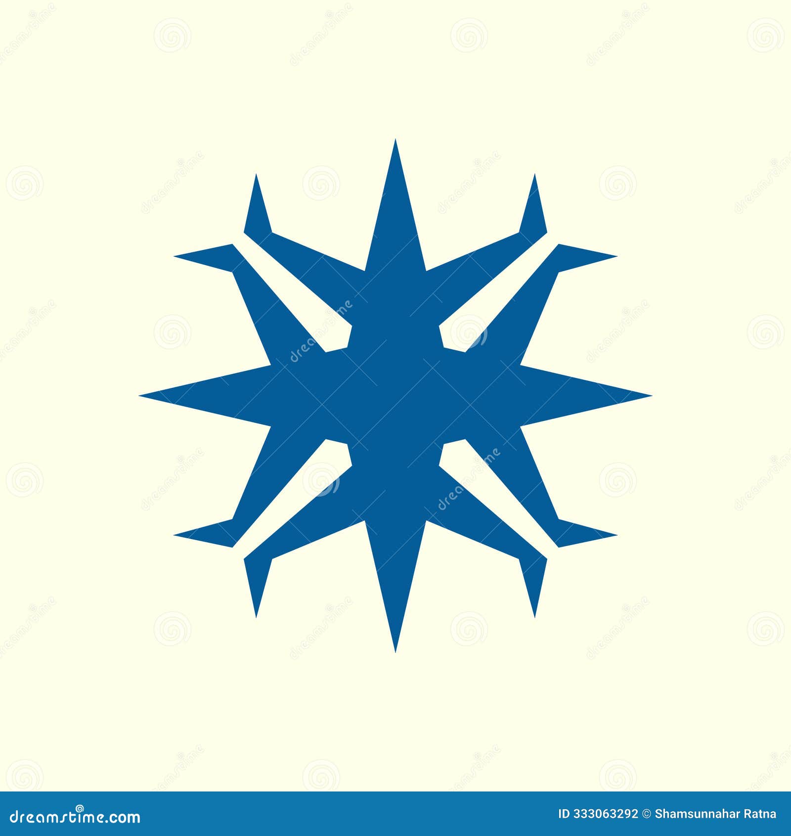 Creative Blue Star Game Logo Design Stock Illustration - Illustration ...