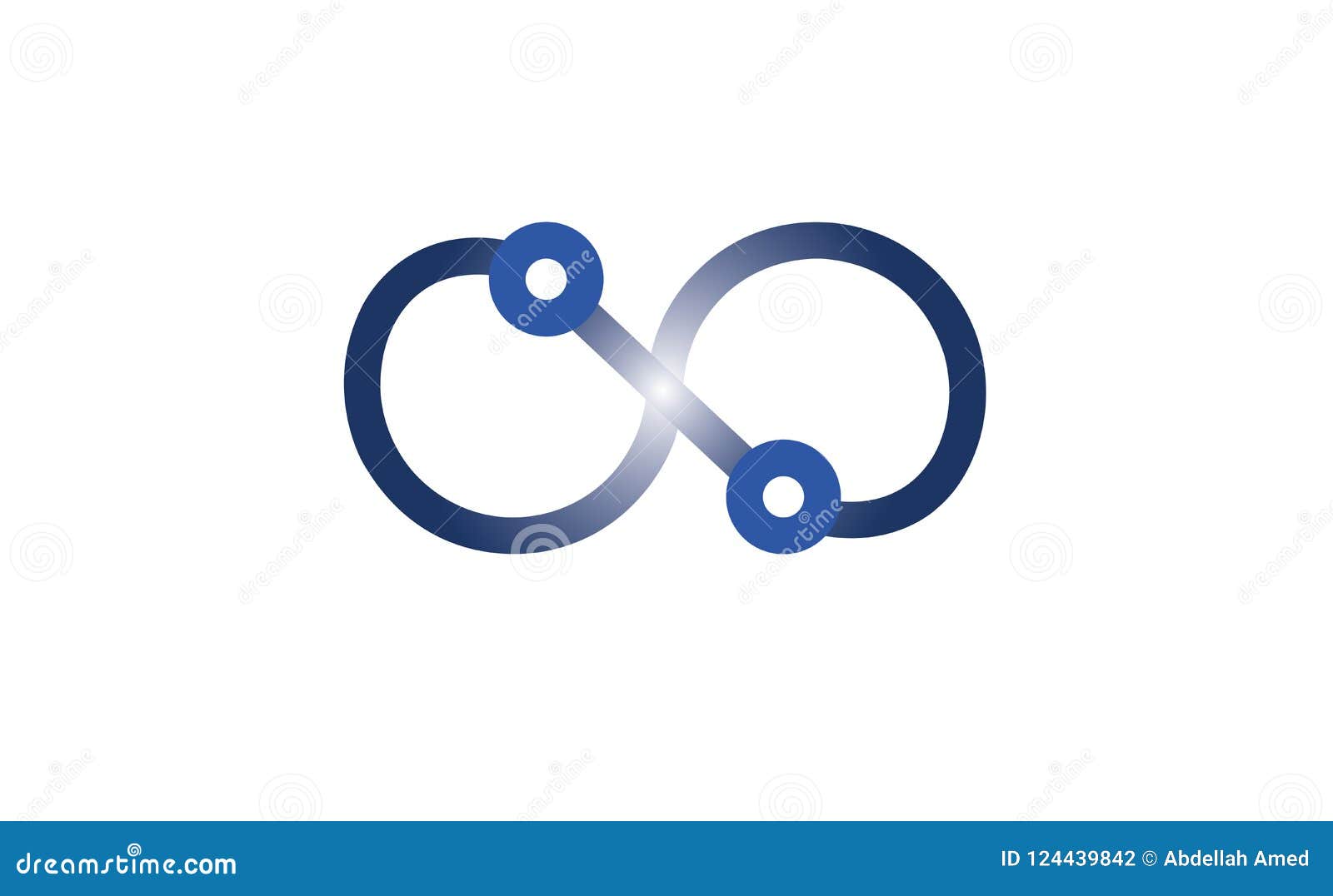 Creative Blue Tech Infinity Work Technology Logo Stock Vector ...