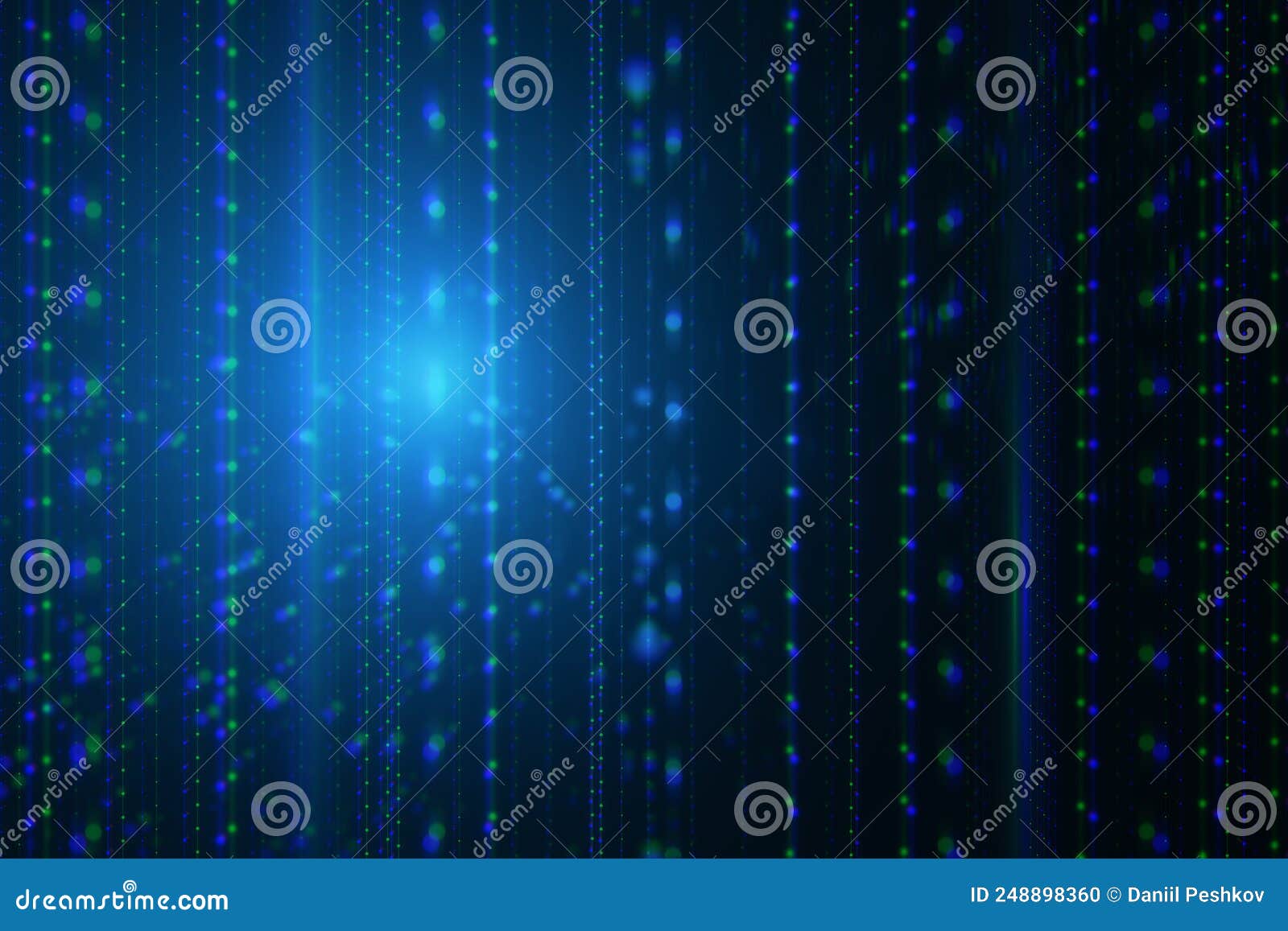 Creative Blue Tech Lines and Blurry Circles Backdrop. Technology and ...