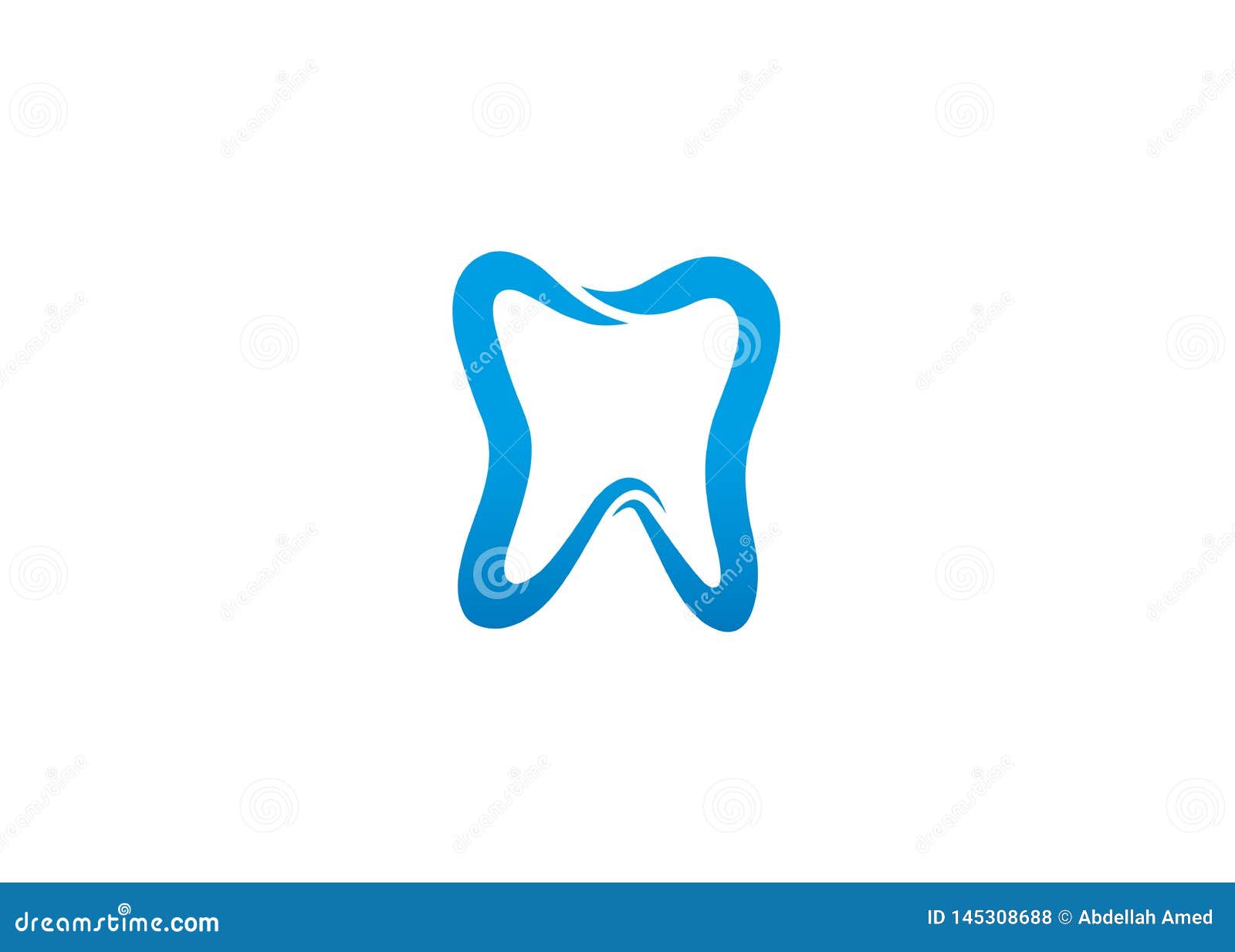 Creative Blue Tooth Logo stock vector. Illustration of clinic - 145308688