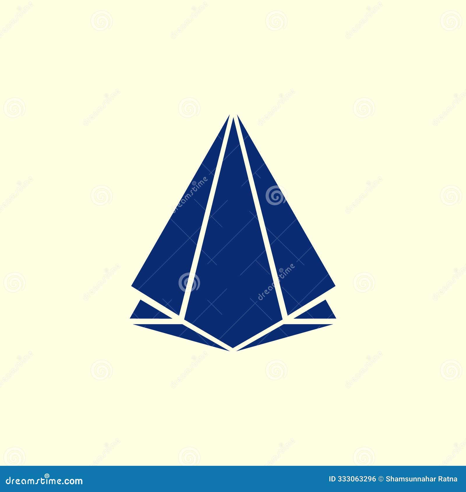 Creative Blue Triangle Logo Design Stock Illustration - Illustration of ...