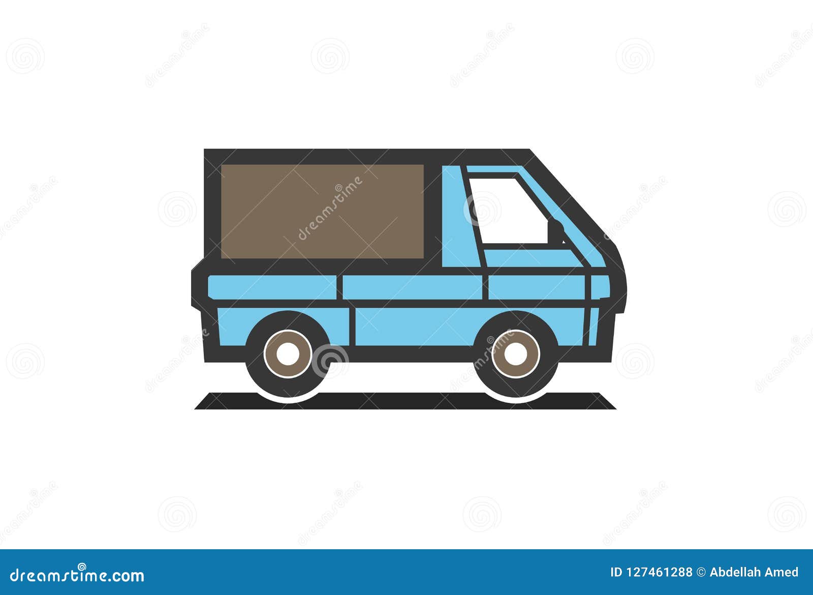 Creative Blue Truck Logo stock vector. Illustration of road - 127461288