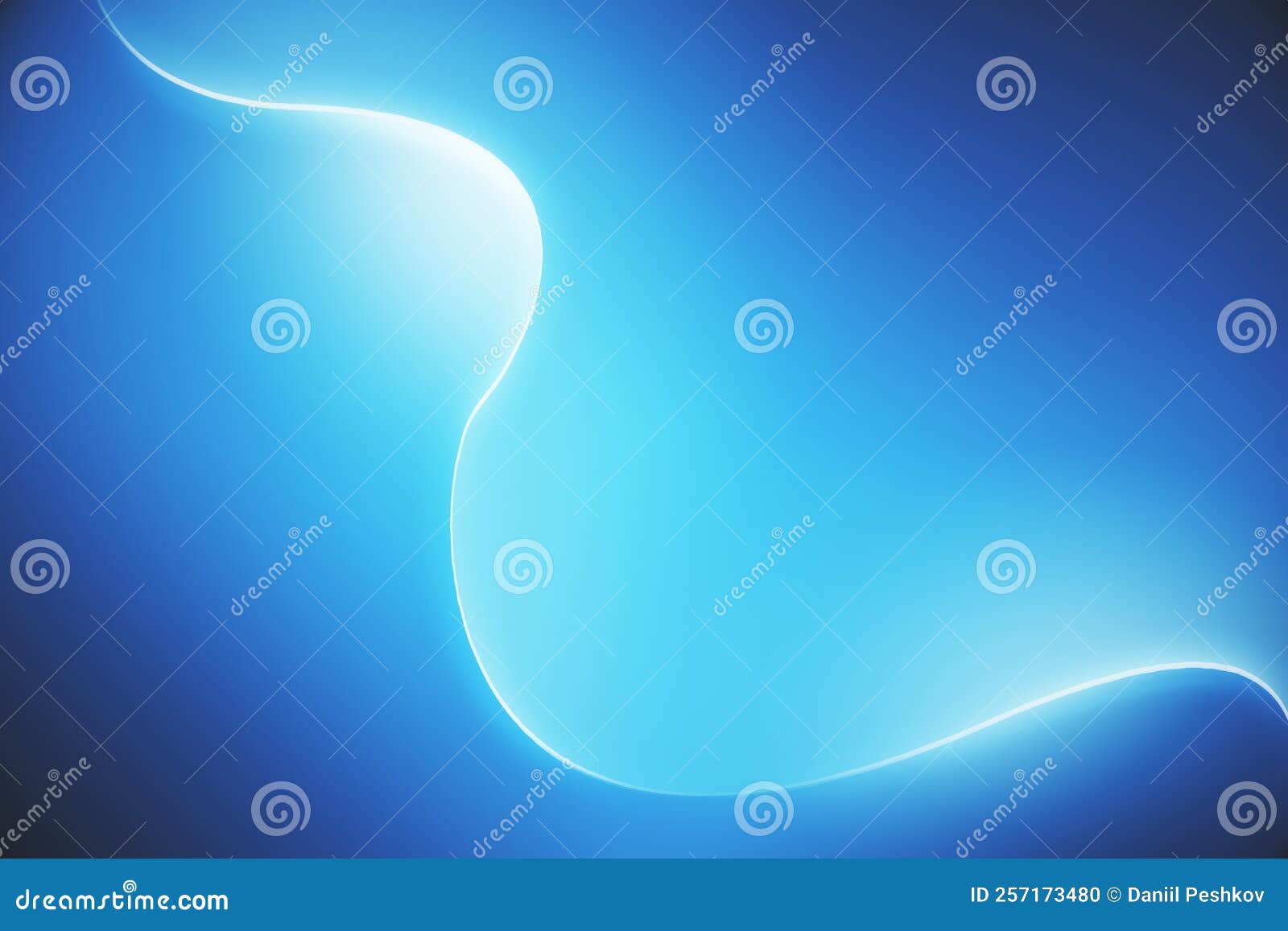 Creative Blue Wave Line Backdrop. 3D Rendering Stock Illustration ...