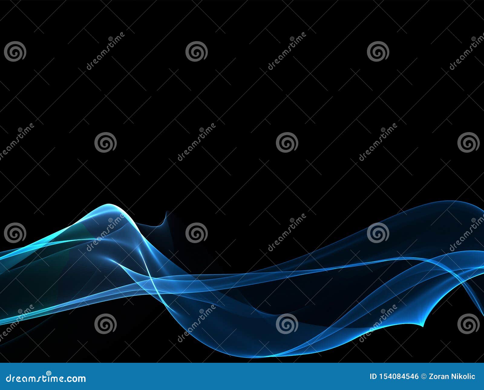 Creative Blue Wave Lines Design Elements Stock Illustration ...