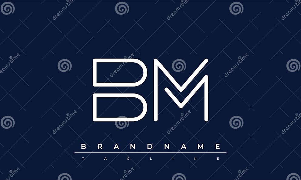 Creative BM Letter Initial Logo Vector Image Stock Vector ...