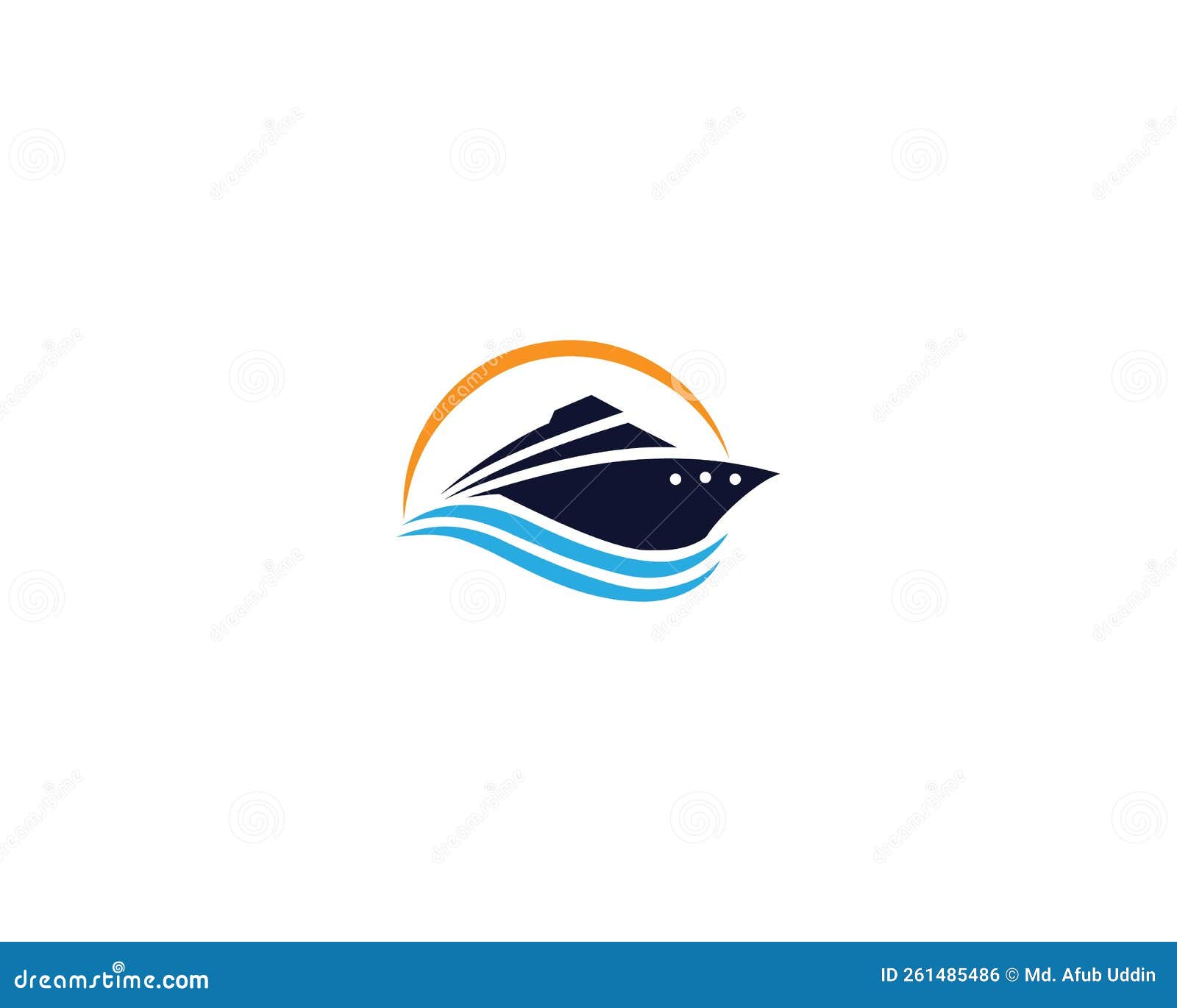 Creative Boat Logo Design Vector Art Logo Royalty-Free Stock Photo ...