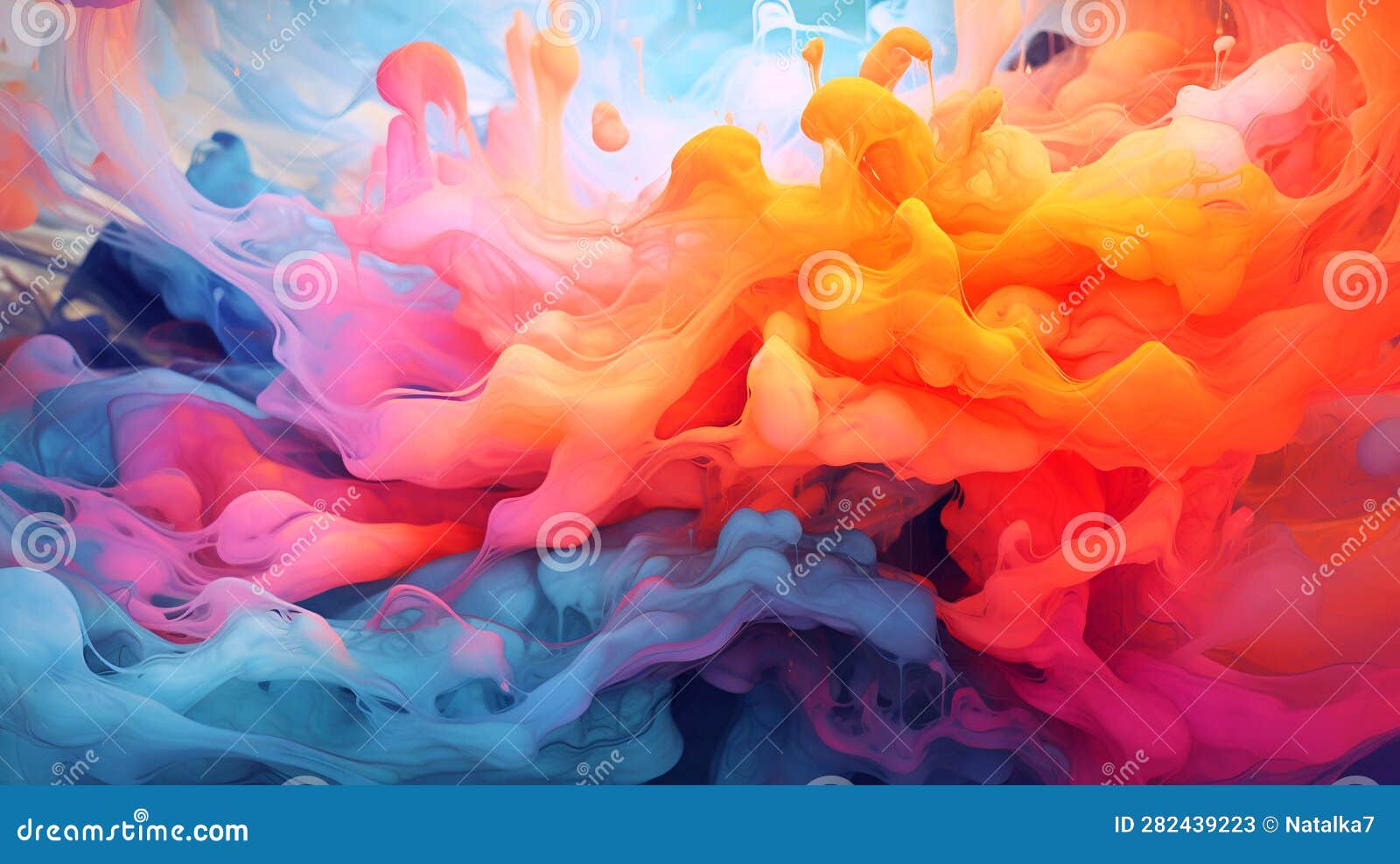 Creative Bold Shades Background. Bright Illumination of Liquid Shape Ai ...