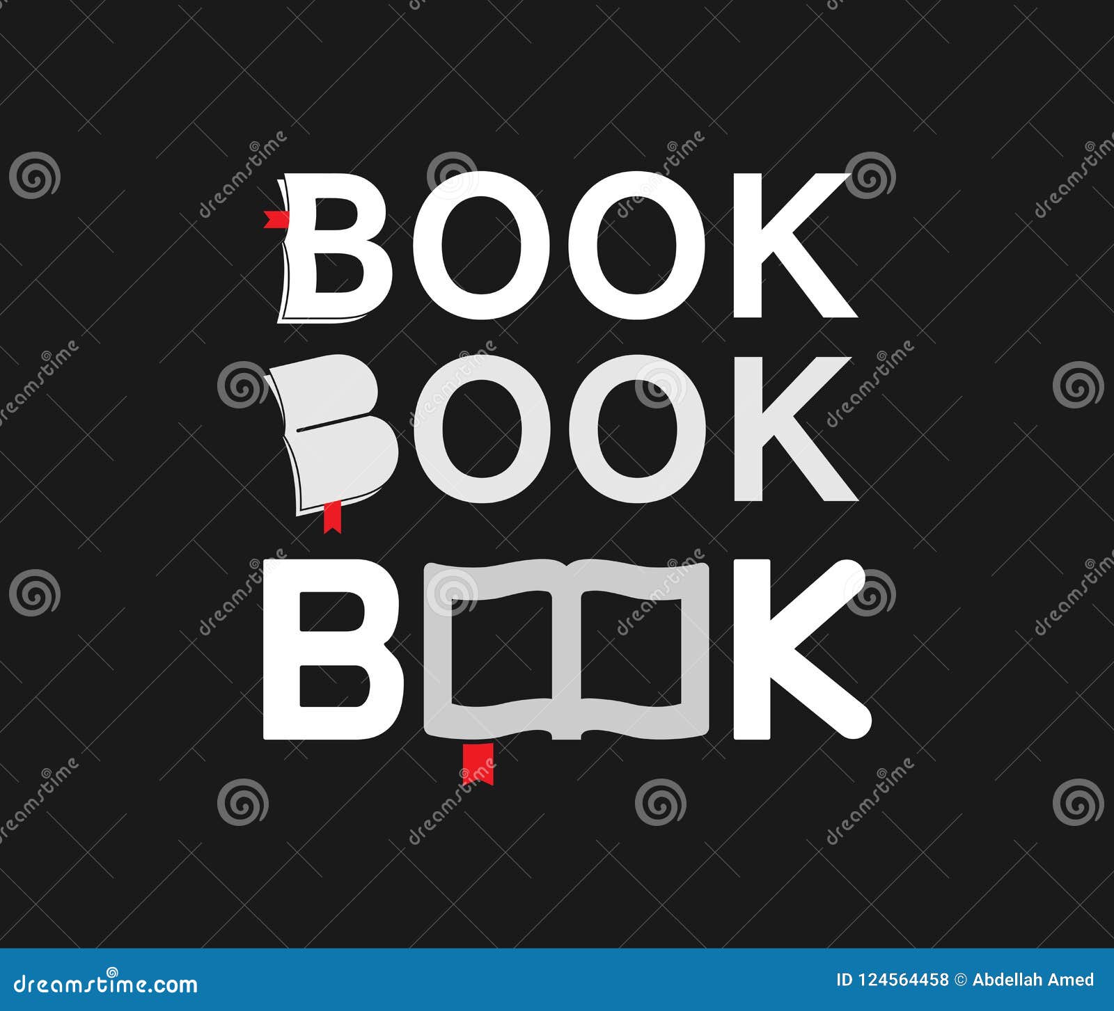 Creative Book Typography Logo Symbol Stock Vector - Illustration of ...