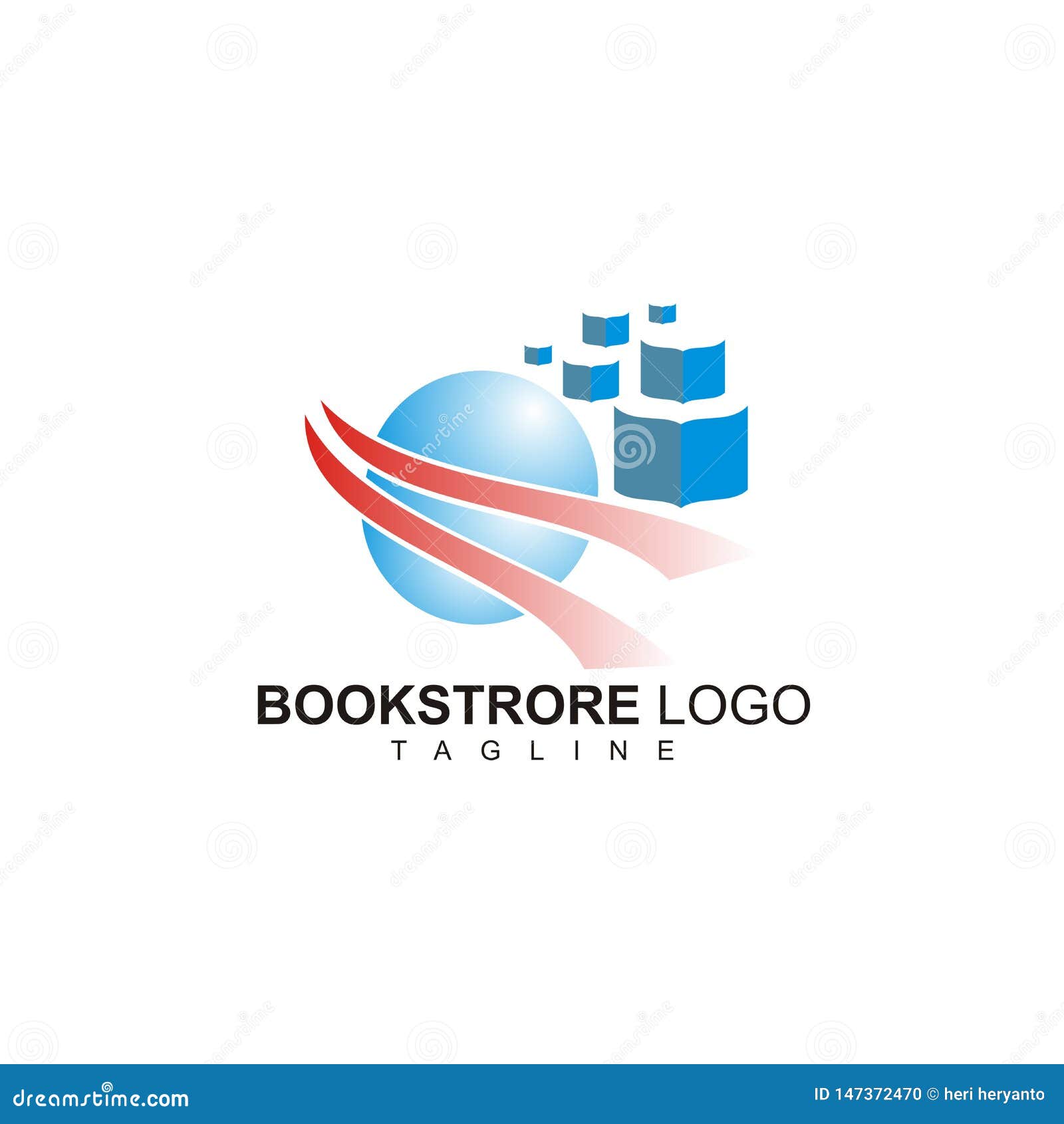 The Creative Bookstore Logo Ready To Use Stock Illustration ...