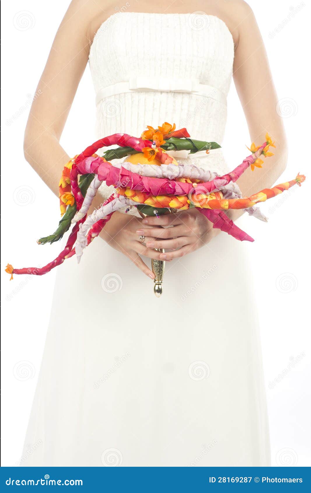 Creative Bouquet of Multicolored Strands. Stock Image - Image of milk ...
