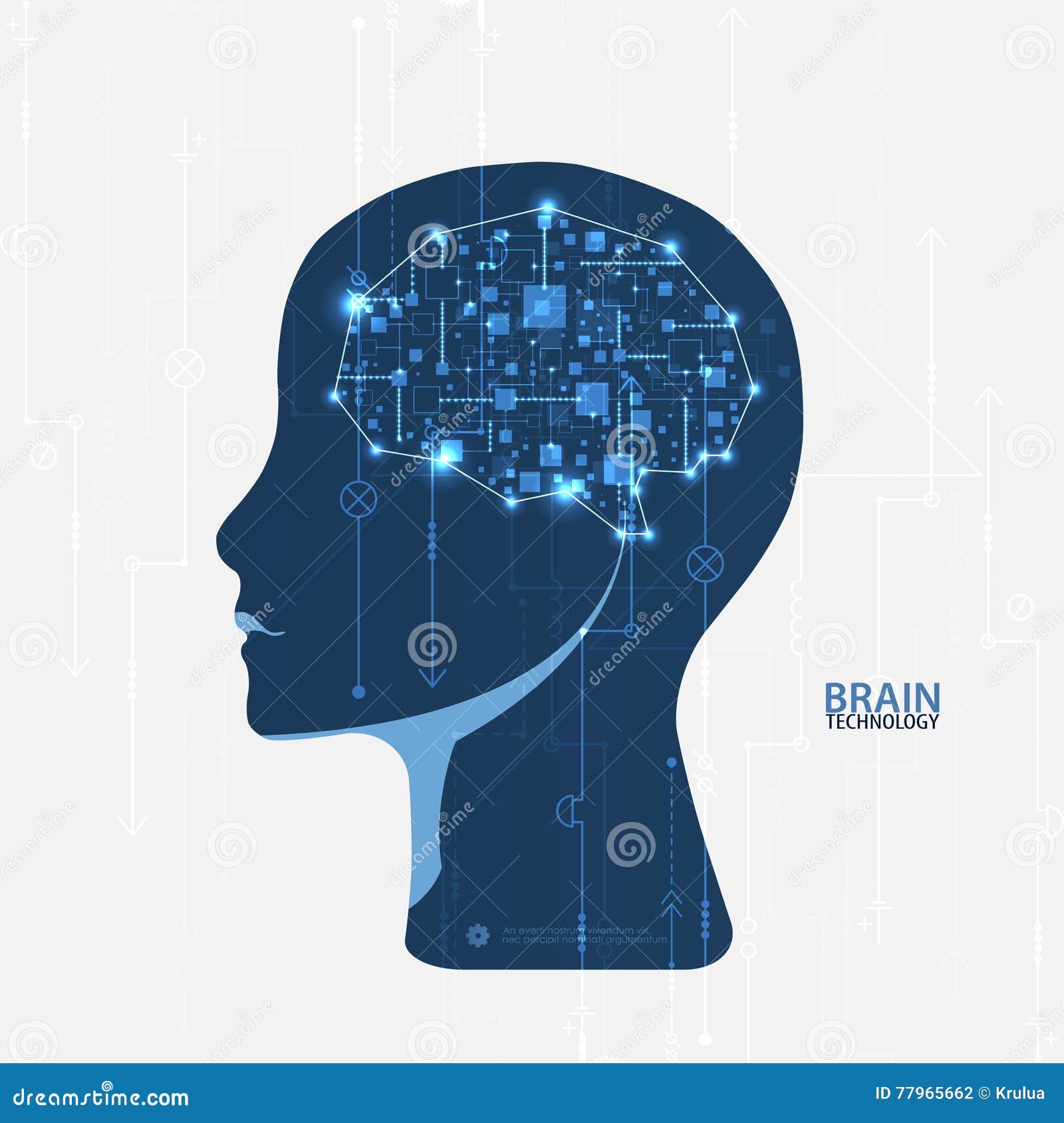 Creative Brain Concept Background. Artificial Intelligence Concept ...