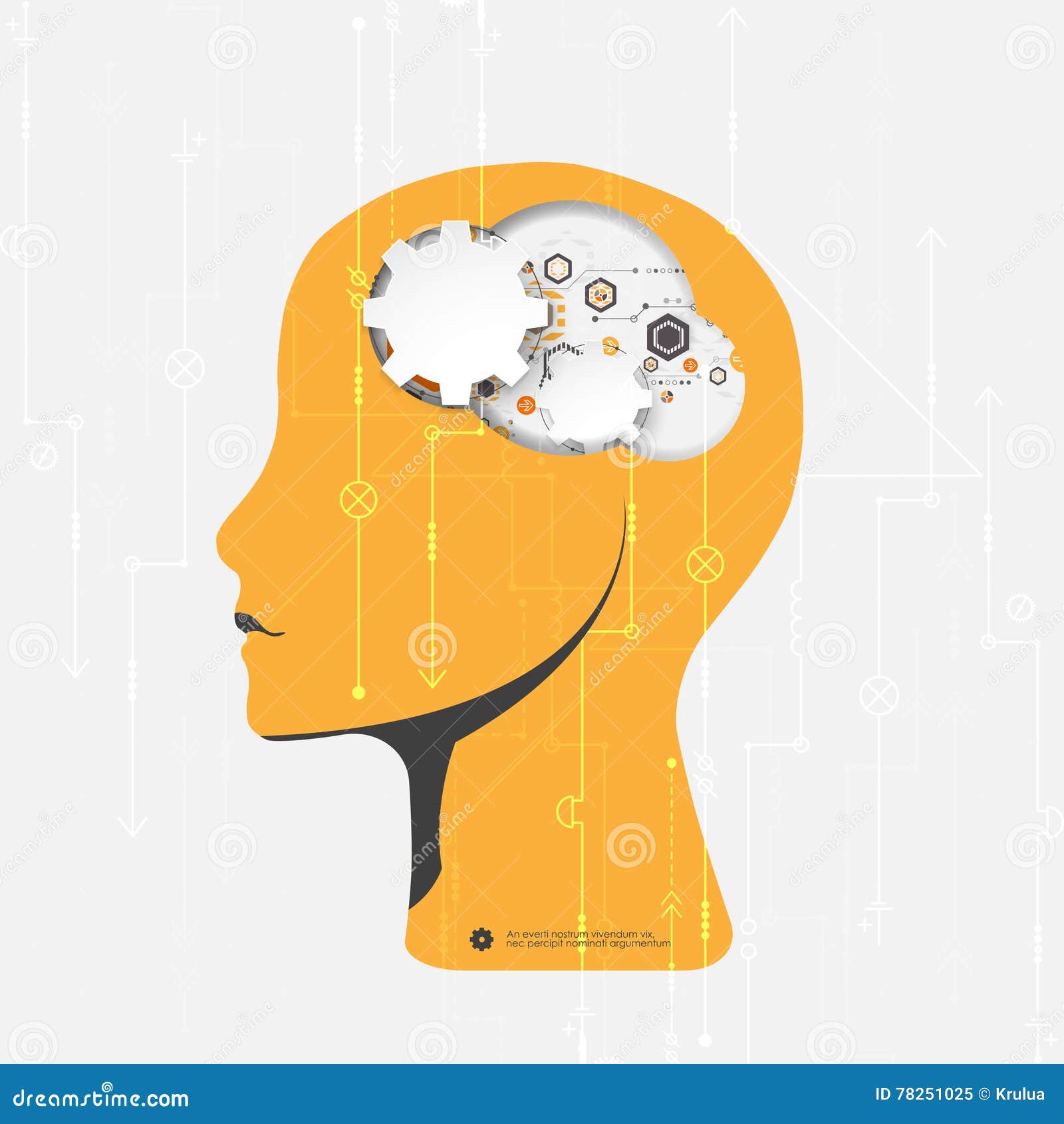 Creative Brain Concept Background. Stock Illustration - Illustration of ...