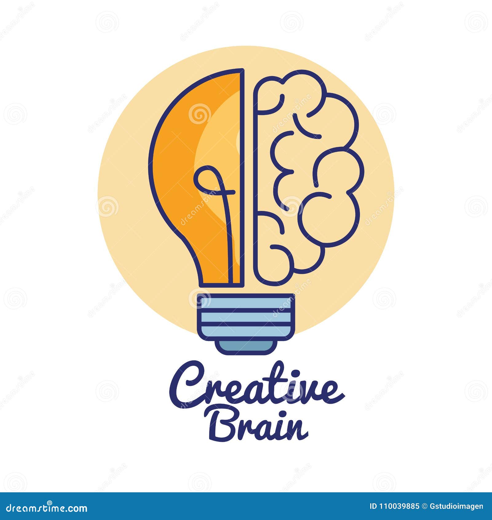 Creative Brain Concept Icon Stock Vector - Illustration of development ...