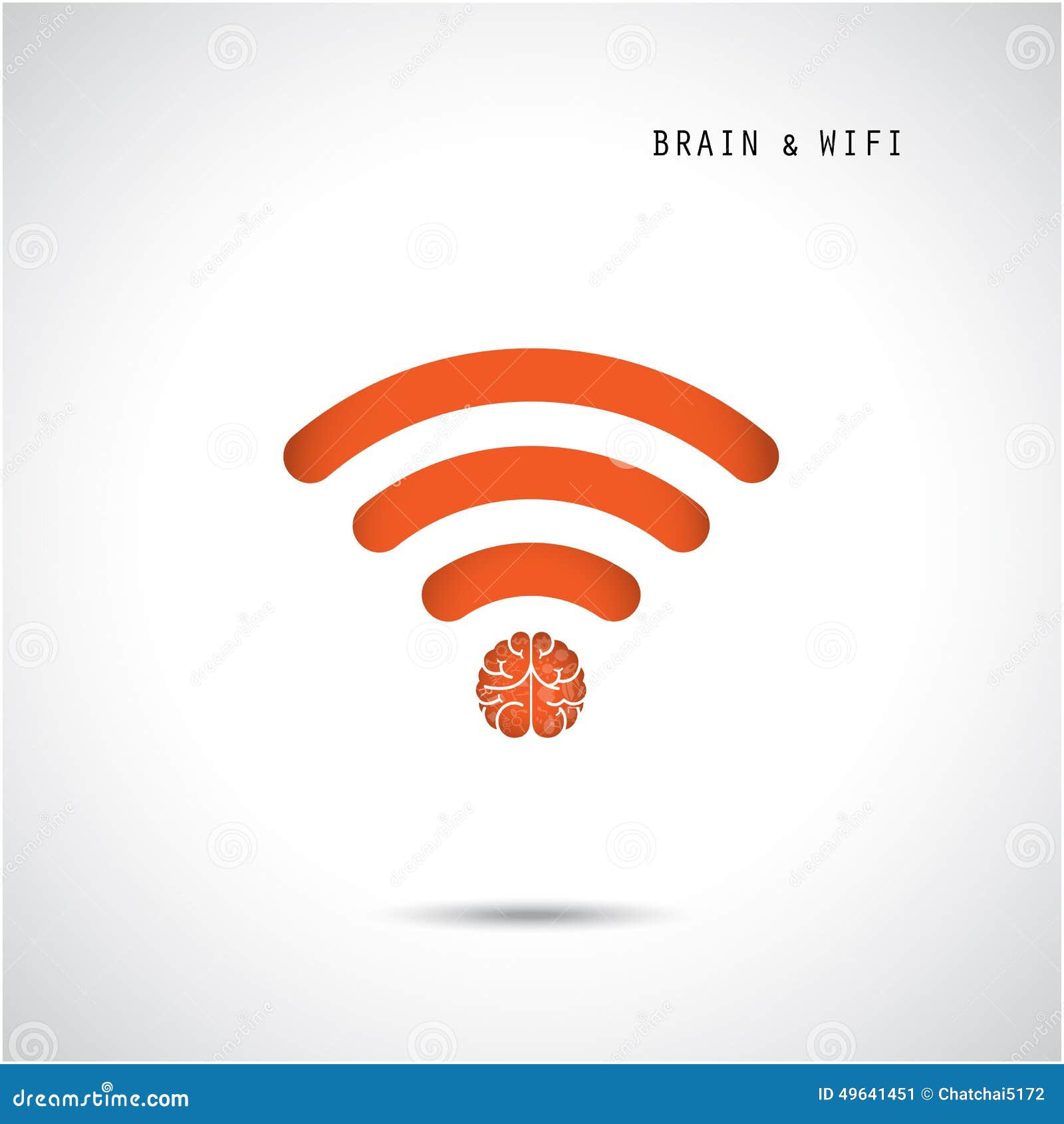 Brain And Wifi Logo Design Sign. Cartoon Vector | CartoonDealer.com ...