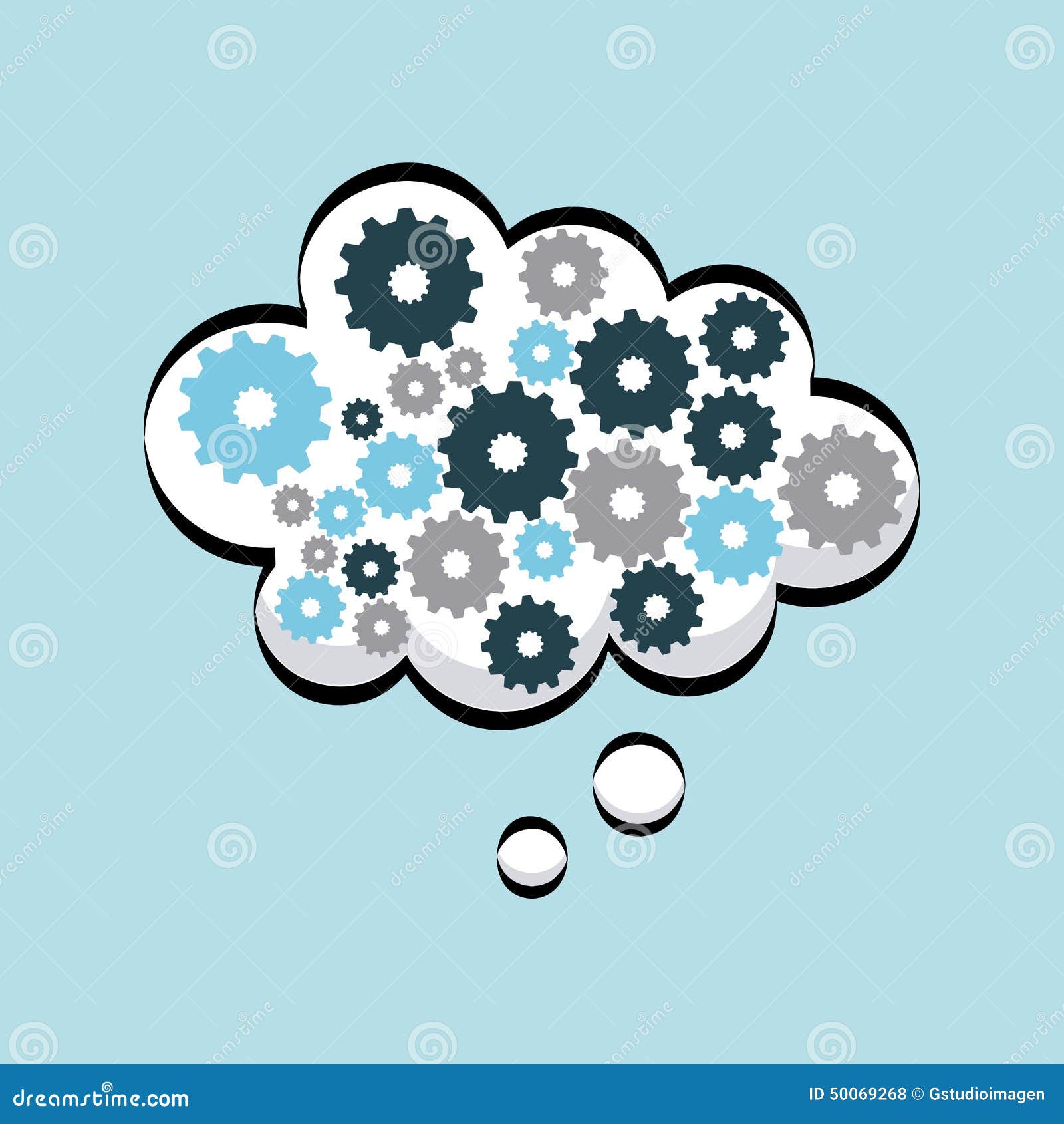 Creative brain stock vector. Illustration of technology - 50069268