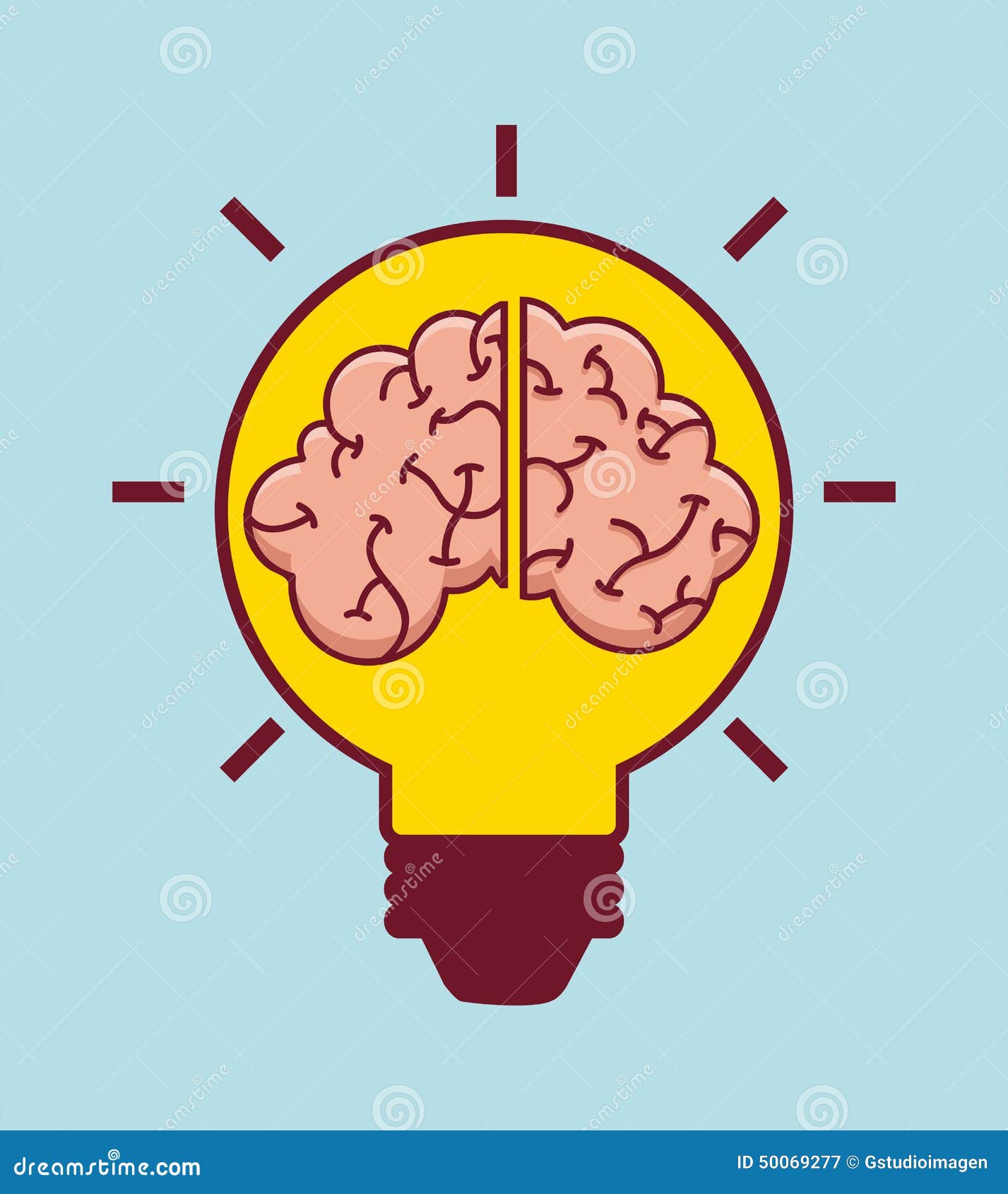 Creative brain stock vector. Illustration of symbol, concept - 50069277
