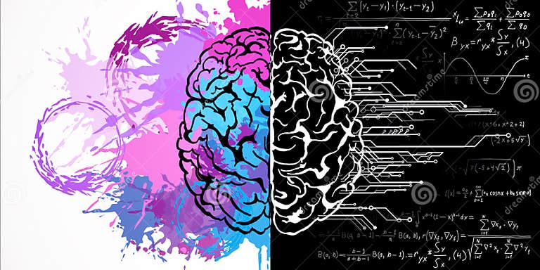 Creative brain drawing stock illustration. Illustration of human ...