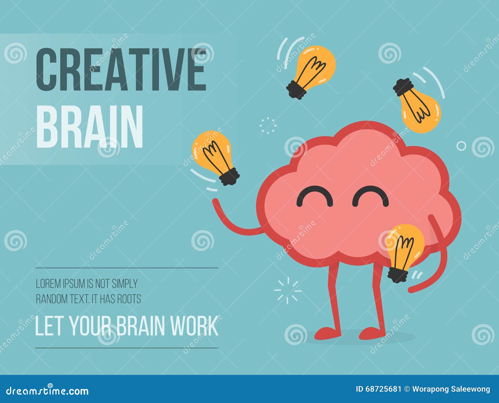 Creative Brain stock vector. Illustration of concept - 68725681