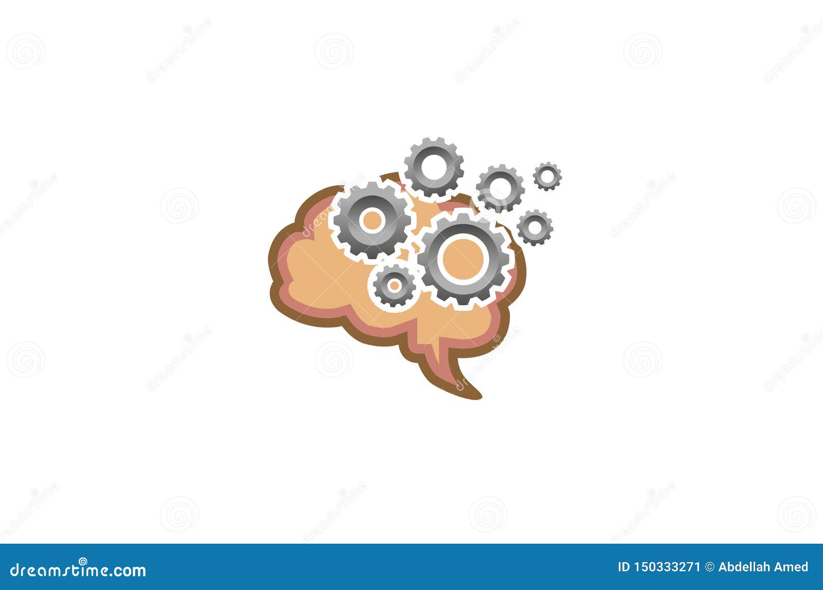 Creative Brain Gear Mind Symbol Logo Design Illustration Stock Vector ...