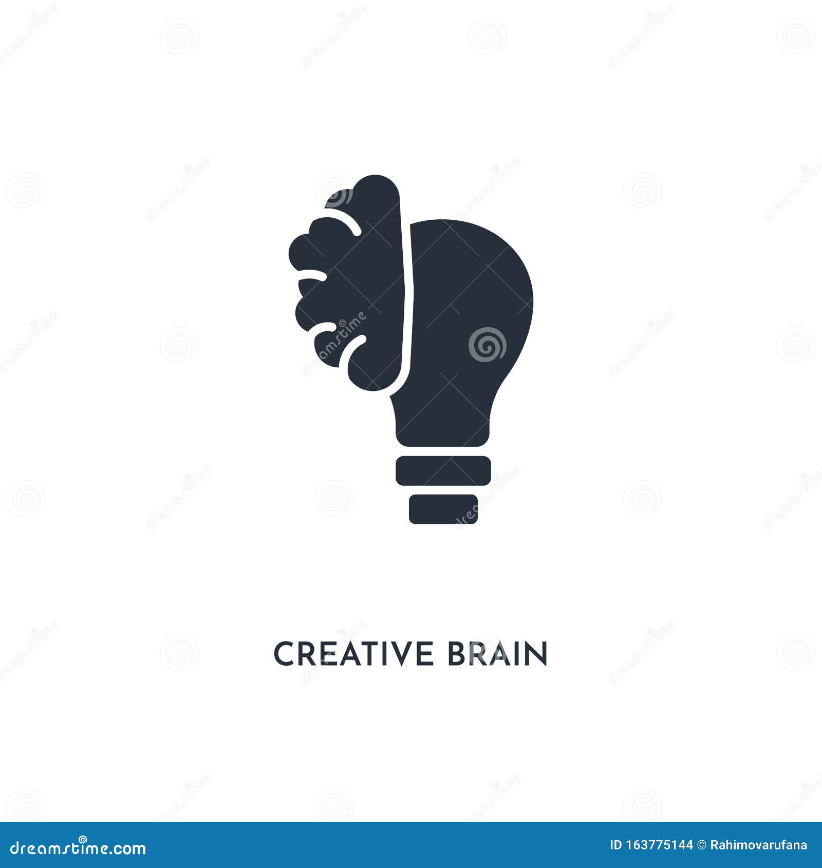 Creative Brain Icon. Simple Element Illustration. Isolated Trendy ...