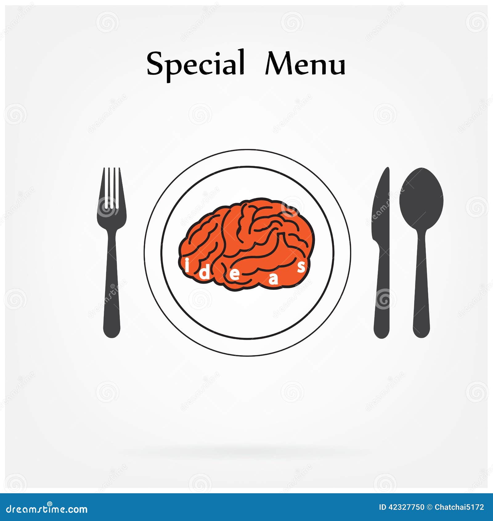 Pop Art Spoon With Brain: Keith Haring Inspired Minimalist Illustration ...