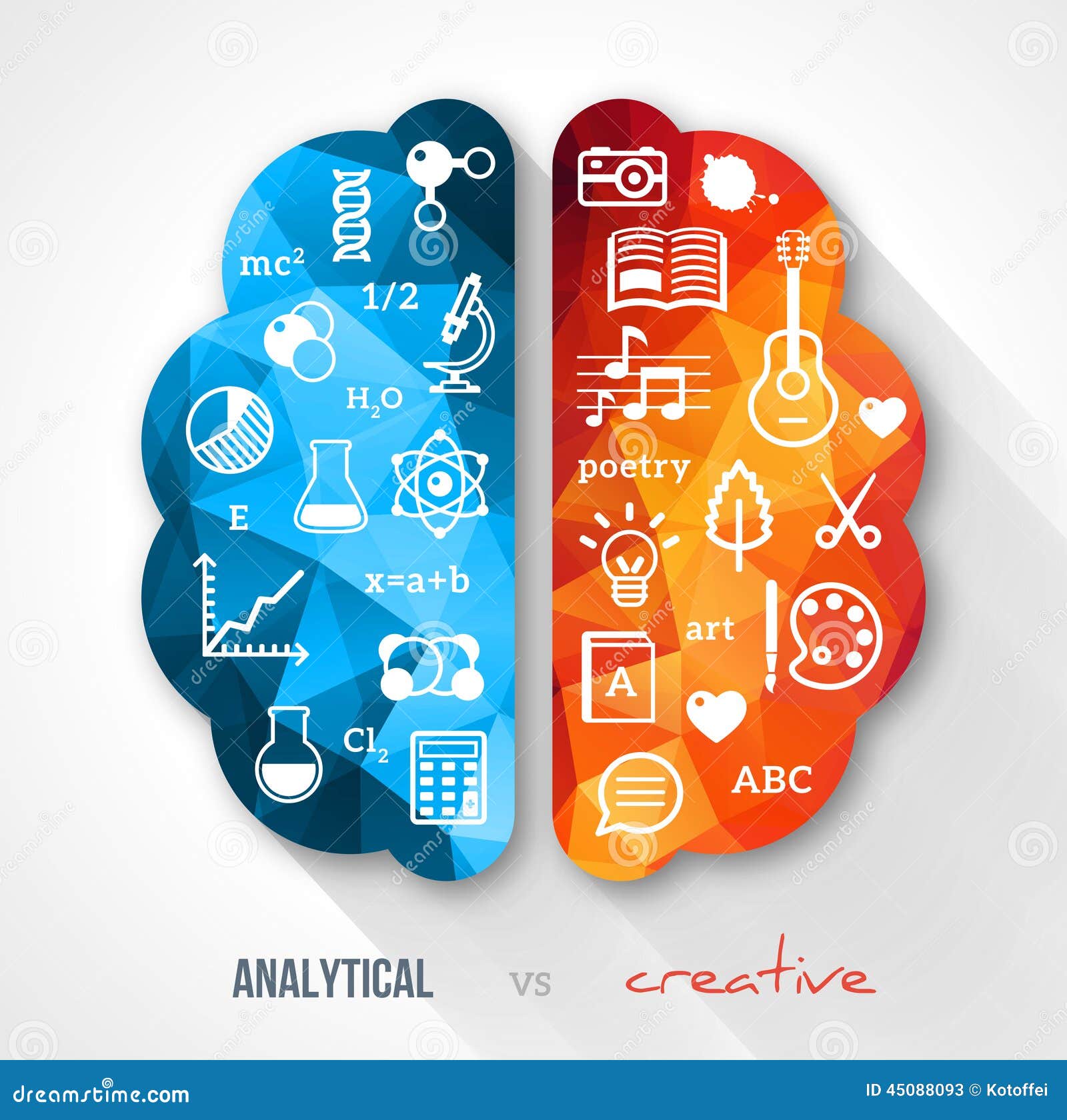 Creative brain Idea. stock vector. Illustration of design - 45088093
