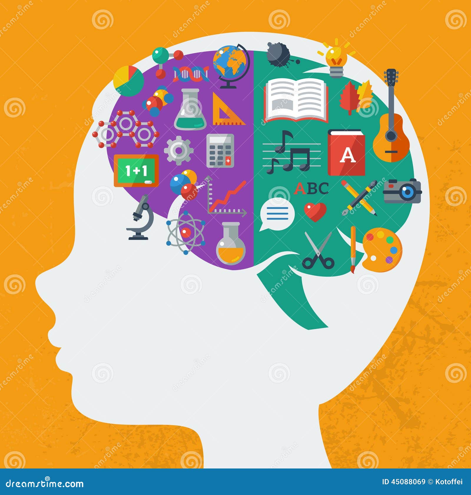 Creative brain Idea. stock vector. Illustration of business - 45088069