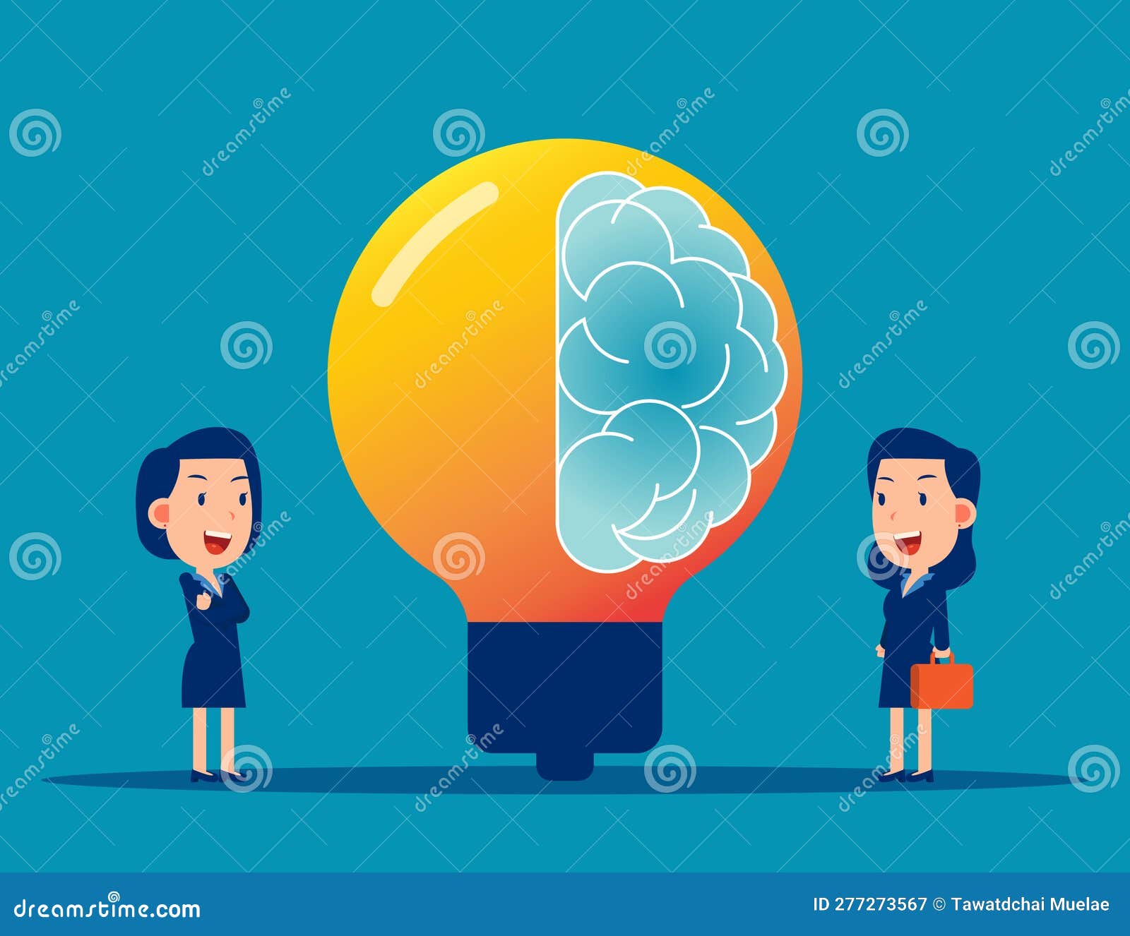 Creative Brain with Innovative Knowledge Thinking. Brainstorming ...