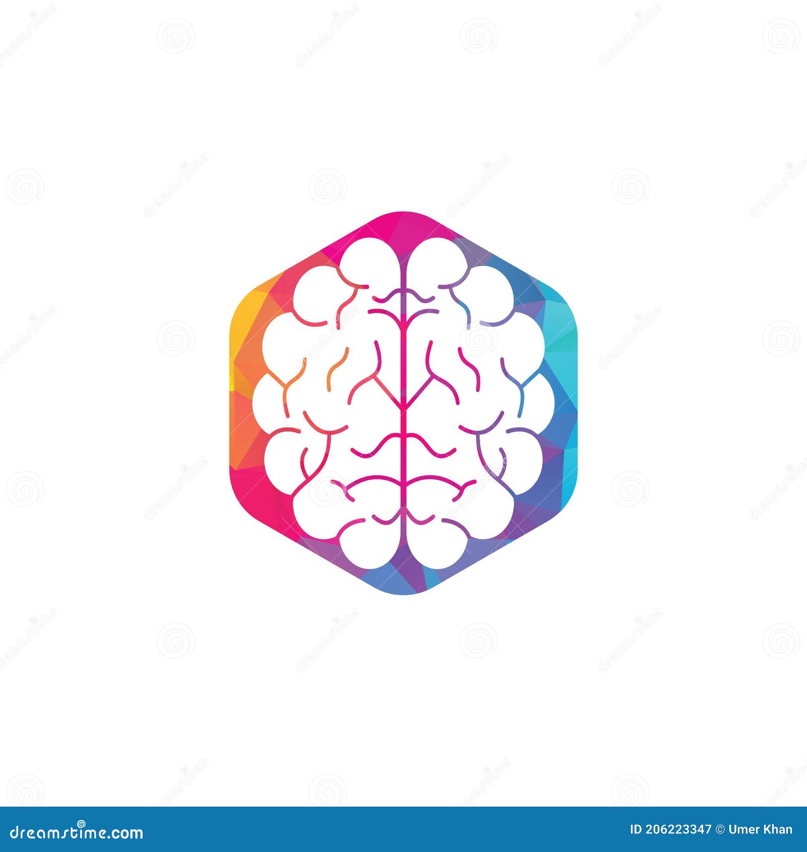 Creative Brain Logo Design. Stock Vector - Illustration of education ...