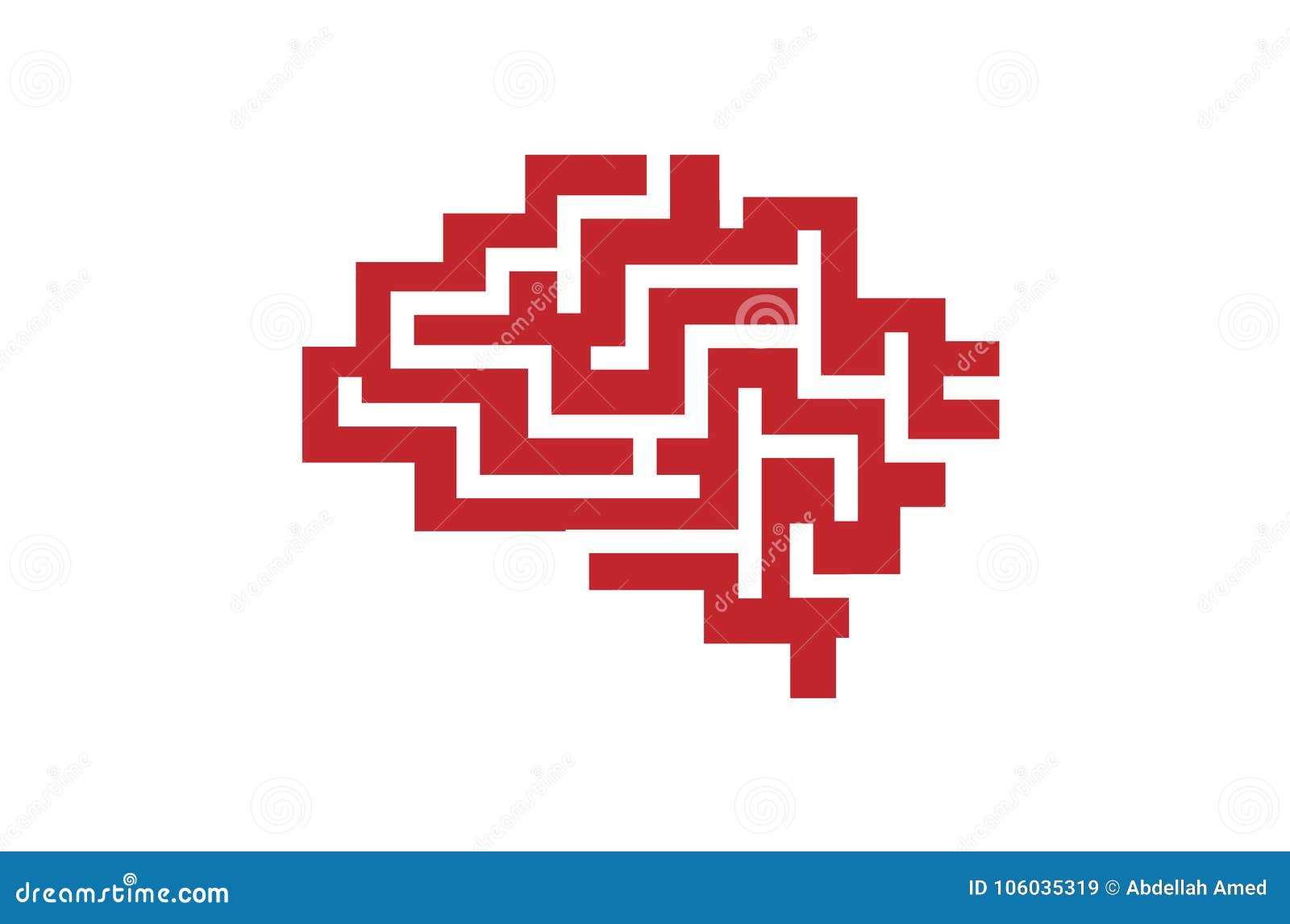 Creative Brain Maze Logo Vector Design Stock Vector - Illustration of ...
