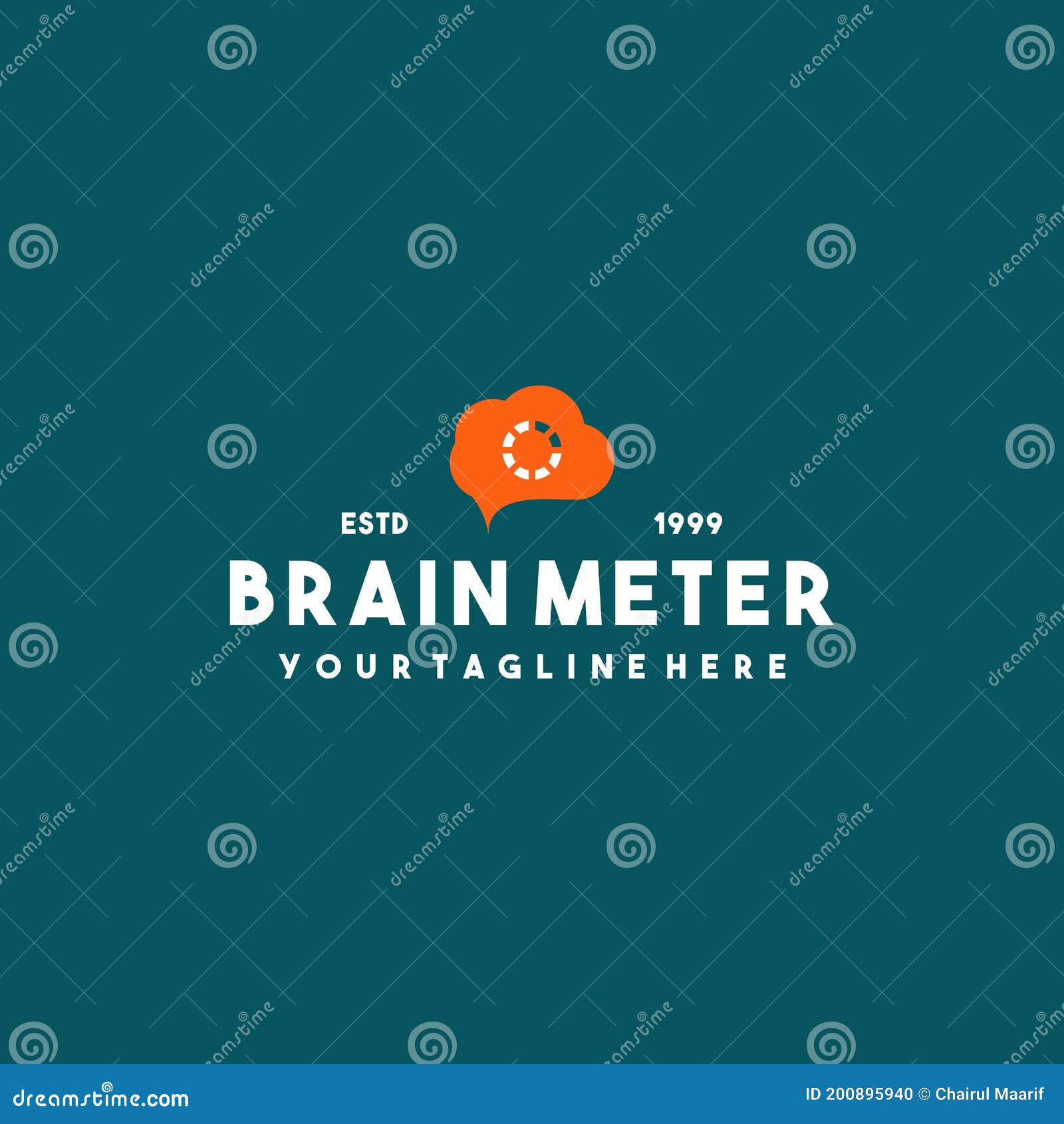 Creative Brain Meter Logo Design Stock Illustration - Illustration of ...