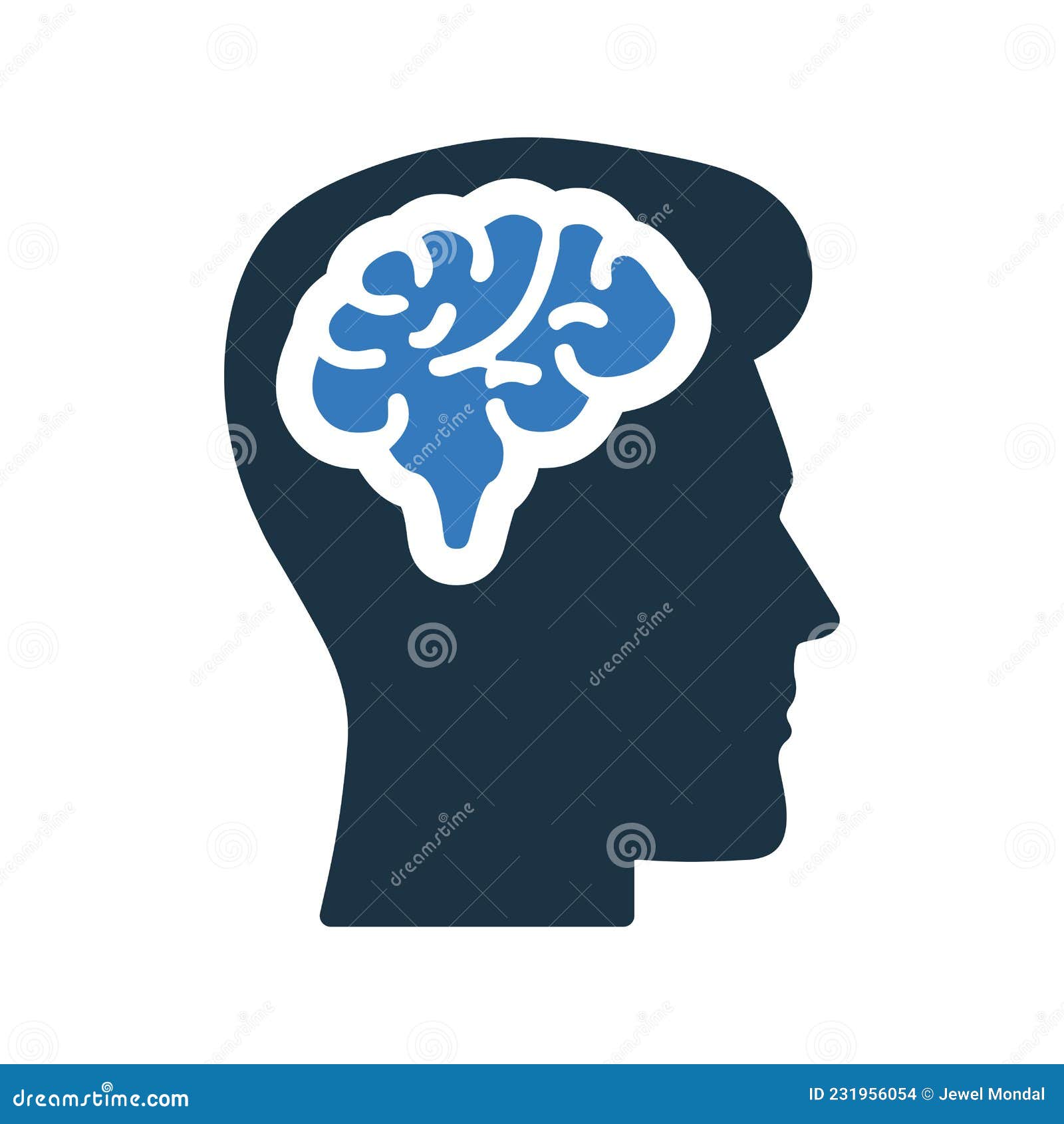 Creative, Brain, Mind Icon. Simple Flat Design Concept Stock Vector ...