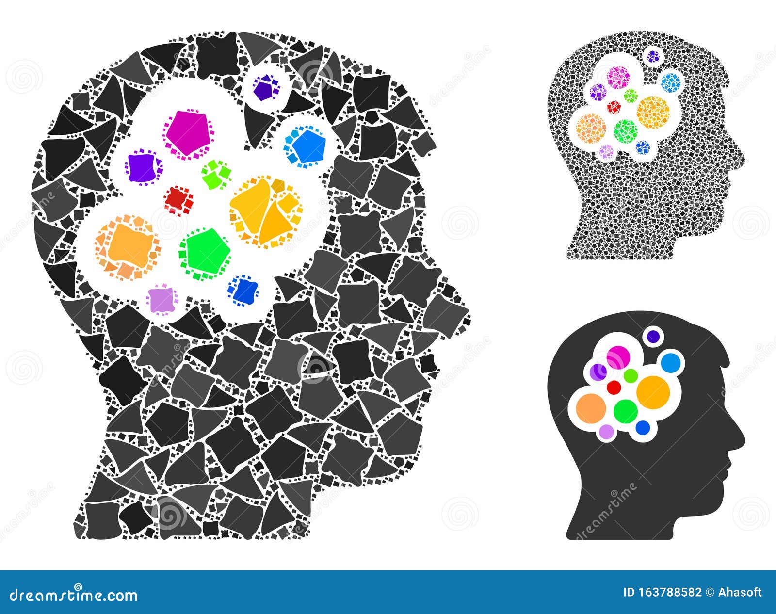 Brain Mosaic Icon Of Humpy Parts Royalty-Free Stock Photography ...