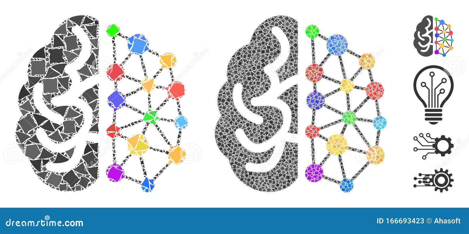 Brain Mosaic Icon Of Humpy Parts Royalty-Free Stock Photography ...