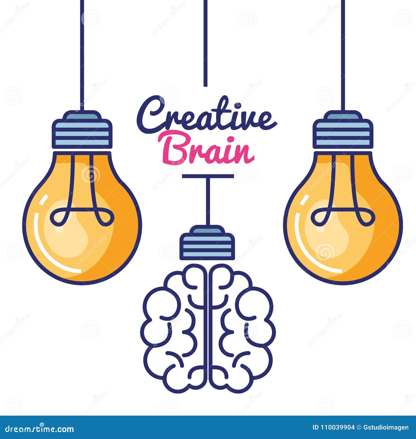 Creative brain set icons stock vector. Illustration of brainstorm ...