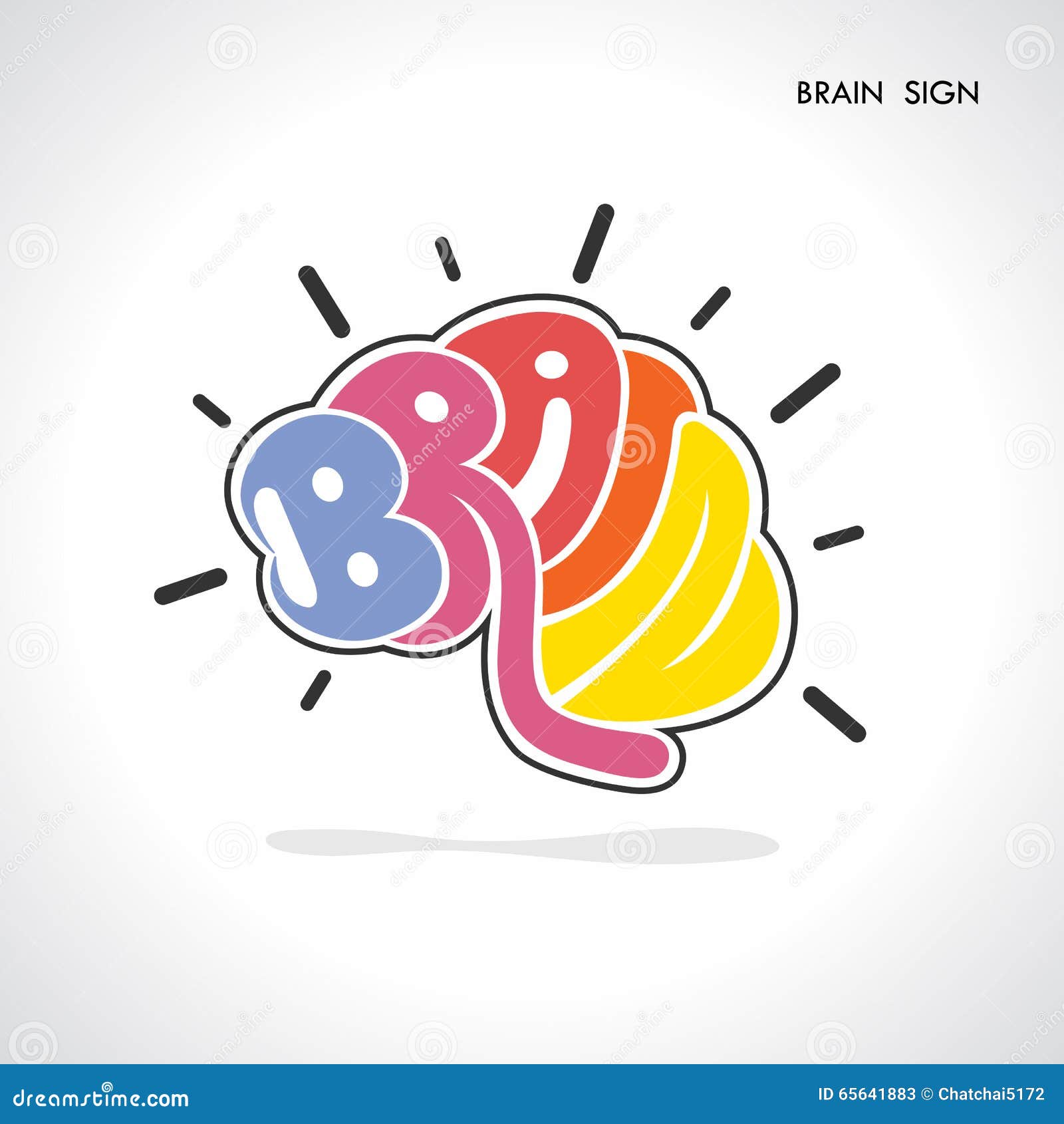 Creative Brain Sign,business and Education Concept. Stock Vector ...