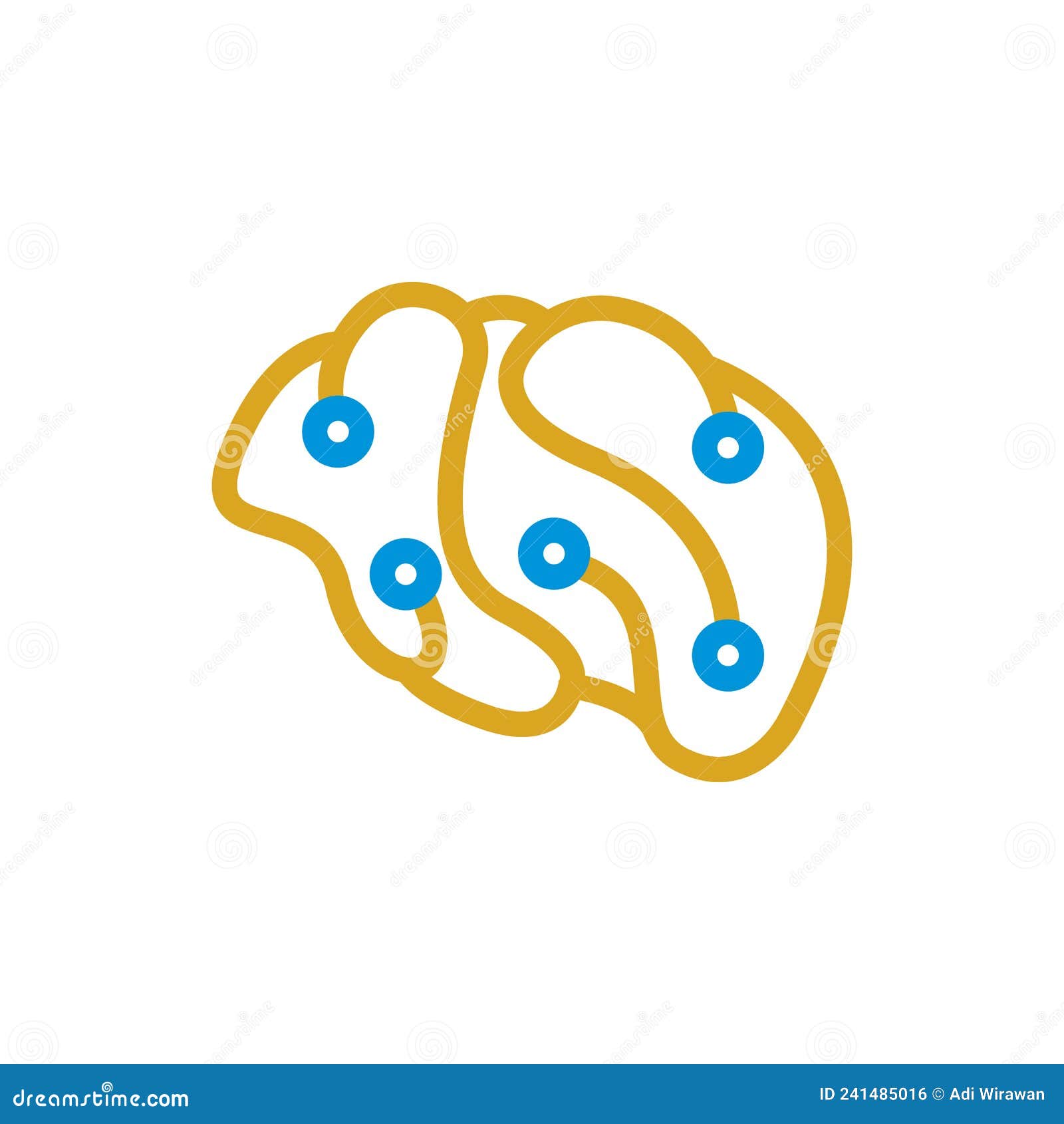 Creative Brain Tech Logo Design in Line Art Stock Vector - Illustration ...