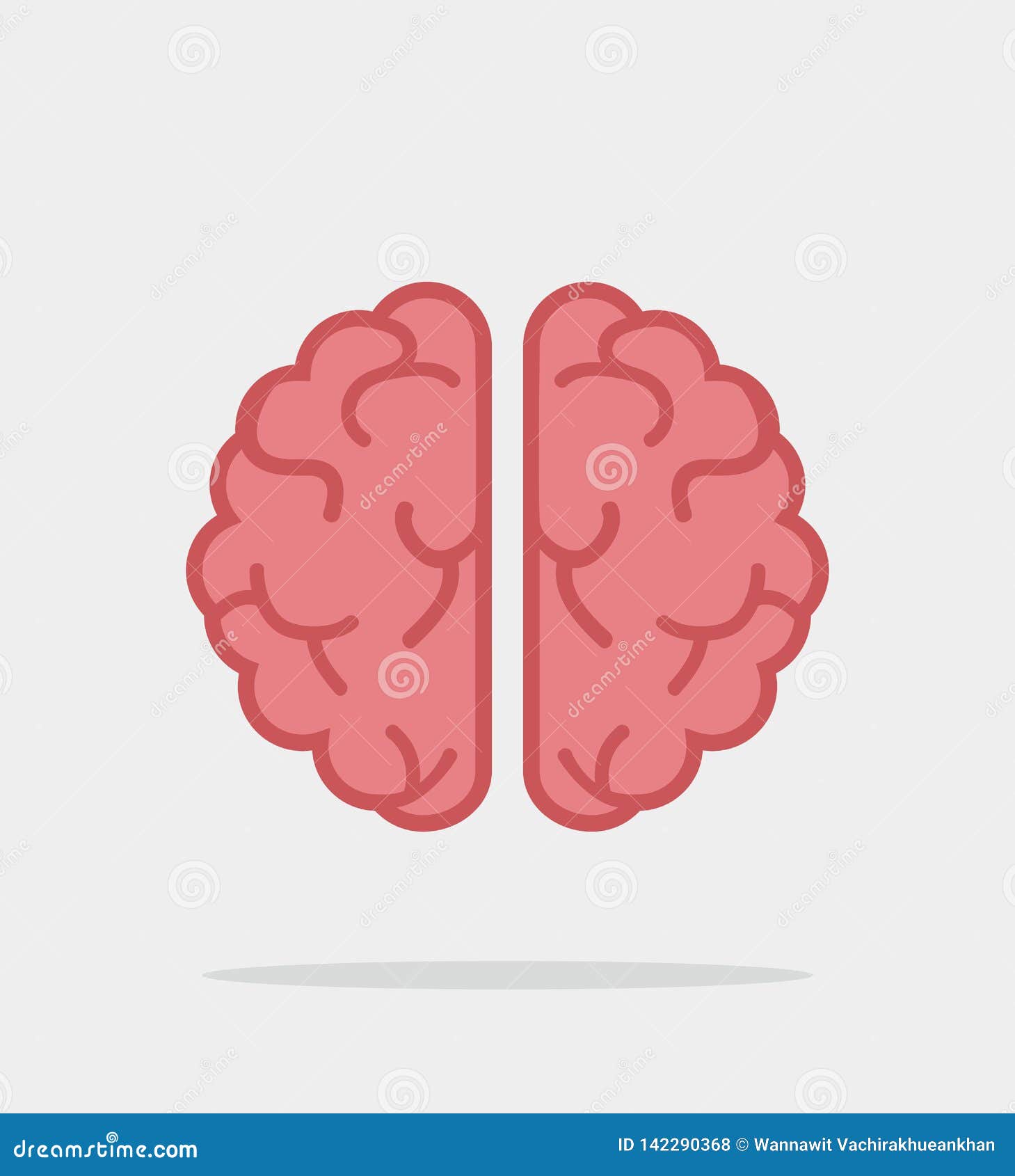 Creative brain vector flat stock vector. Illustration of design - 142290368