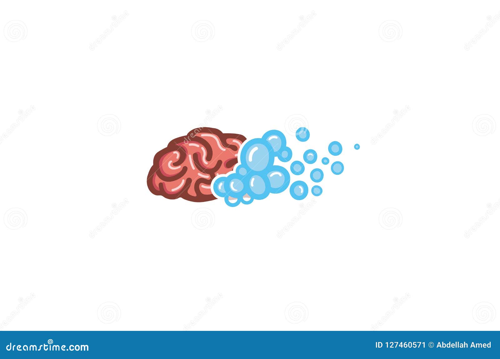 Creative Brain Water Logo stock vector. Illustration of creativity ...