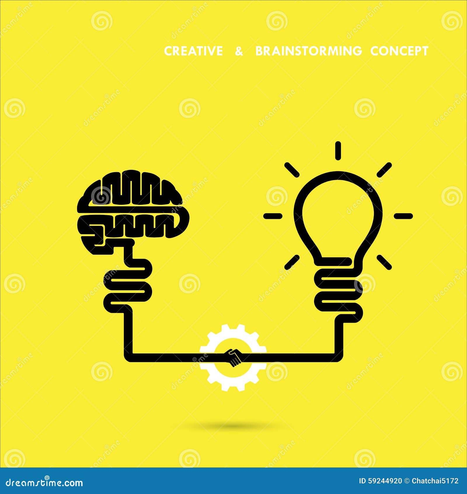Brainstorm Concept. Flat Style Design Of Job Interview. Cartoon Vector ...