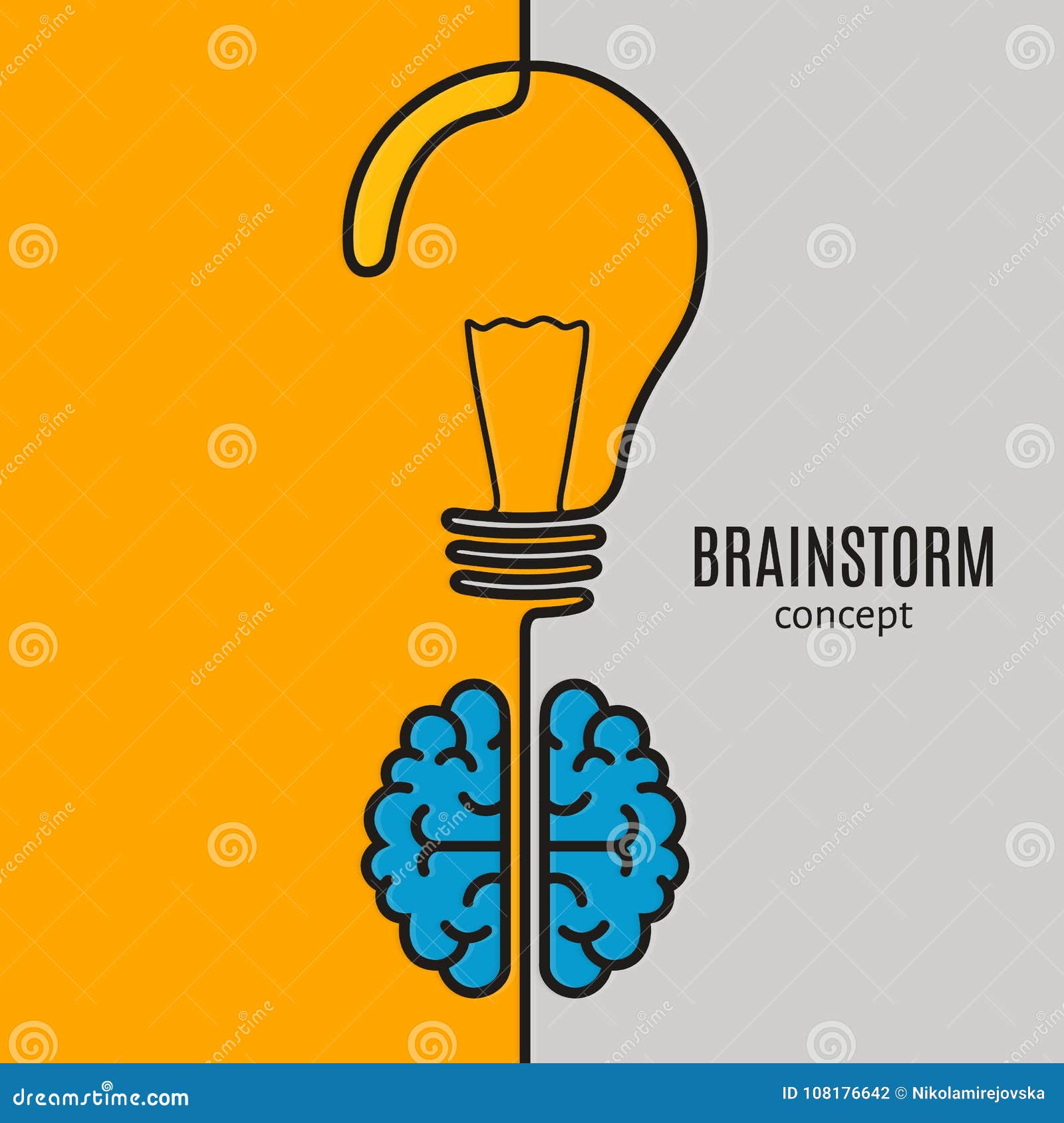 Creative Brainstorm Concept Business Idea. Brain and Lightbulb. Vector ... Creative Brainstorm Concept Business Idea. Brain and Lightbulb. Vector ...