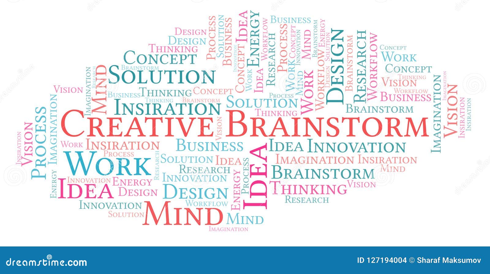 Creative Brainstorm Word Cloud, Made with Text only. Stock Illustration ...