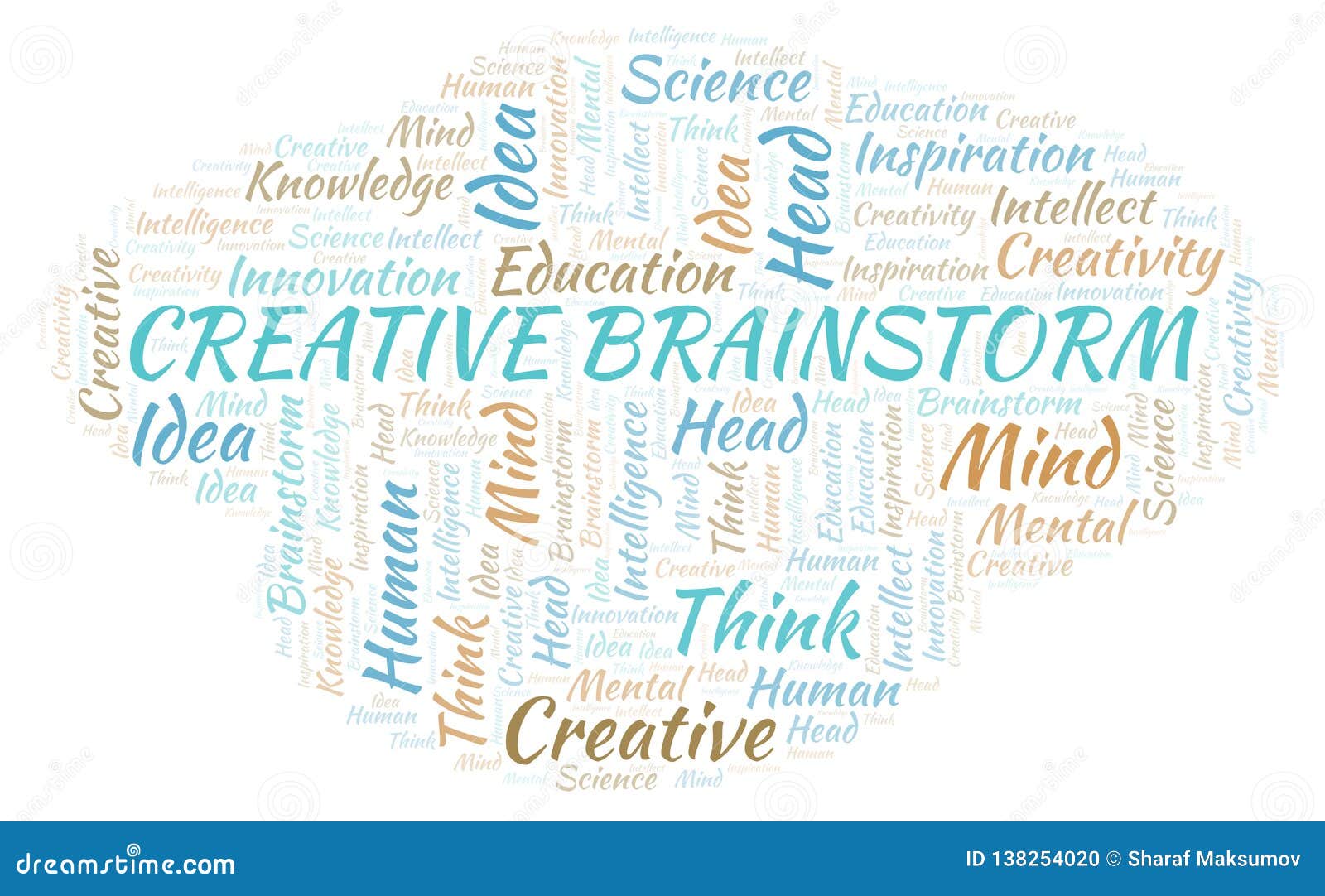 Creative Brainstorm Word Cloud Stock Illustration - Illustration of ...