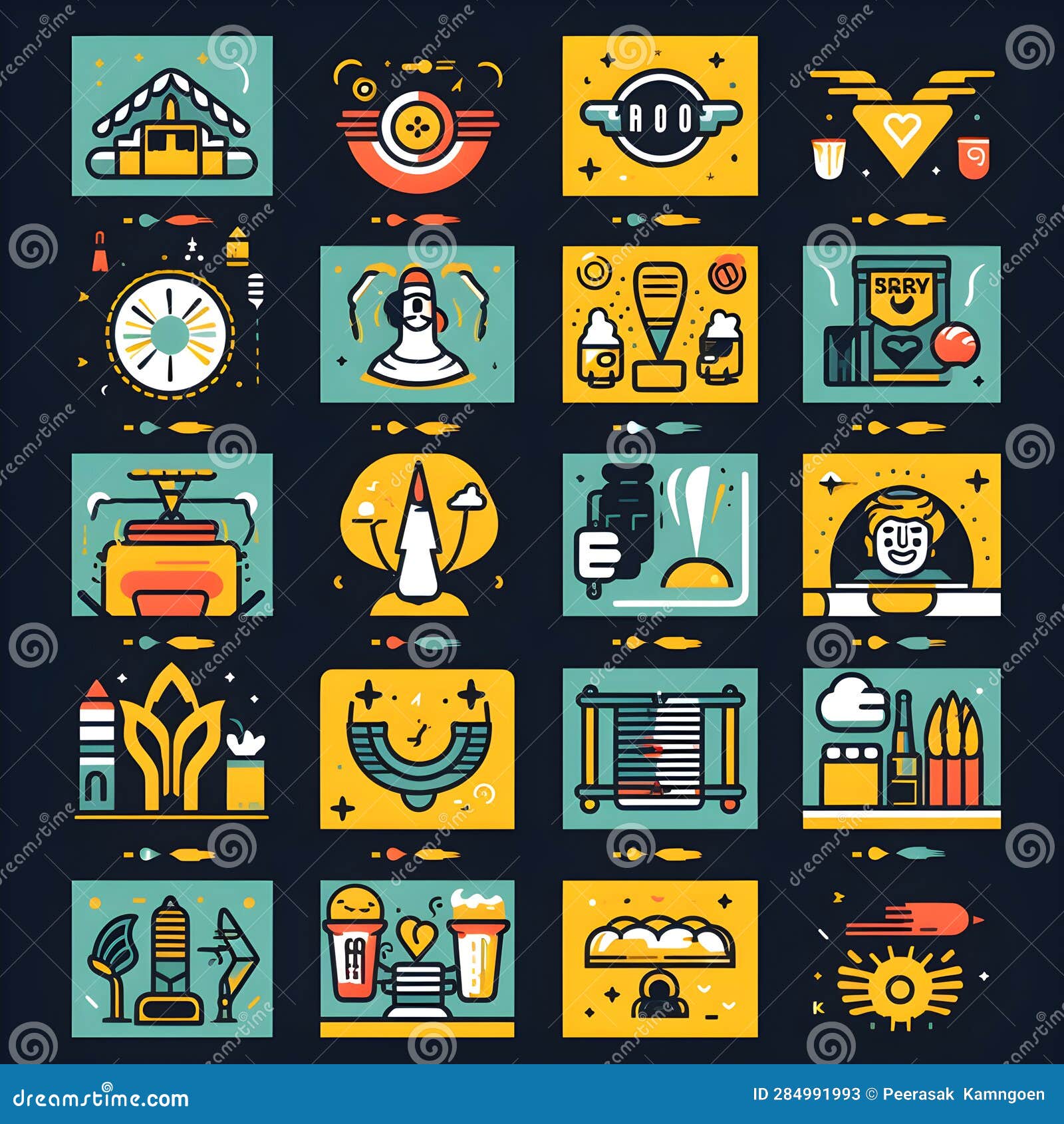 Creative Branding Templates With Icons. AI Generated Royalty-Free Stock ...