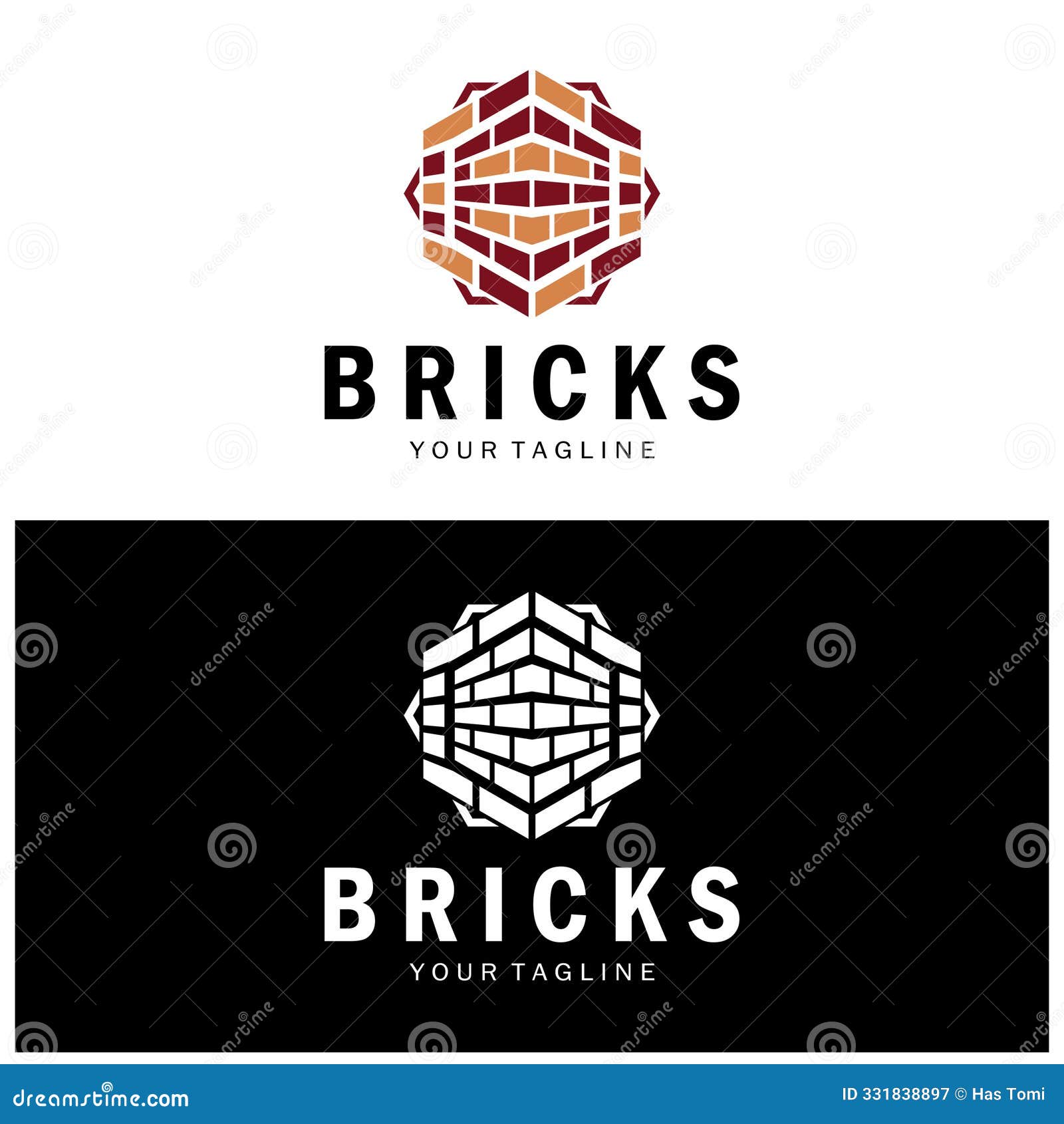 Creative Brick Logo Designs for Buildings, Architectural Buildings ...
