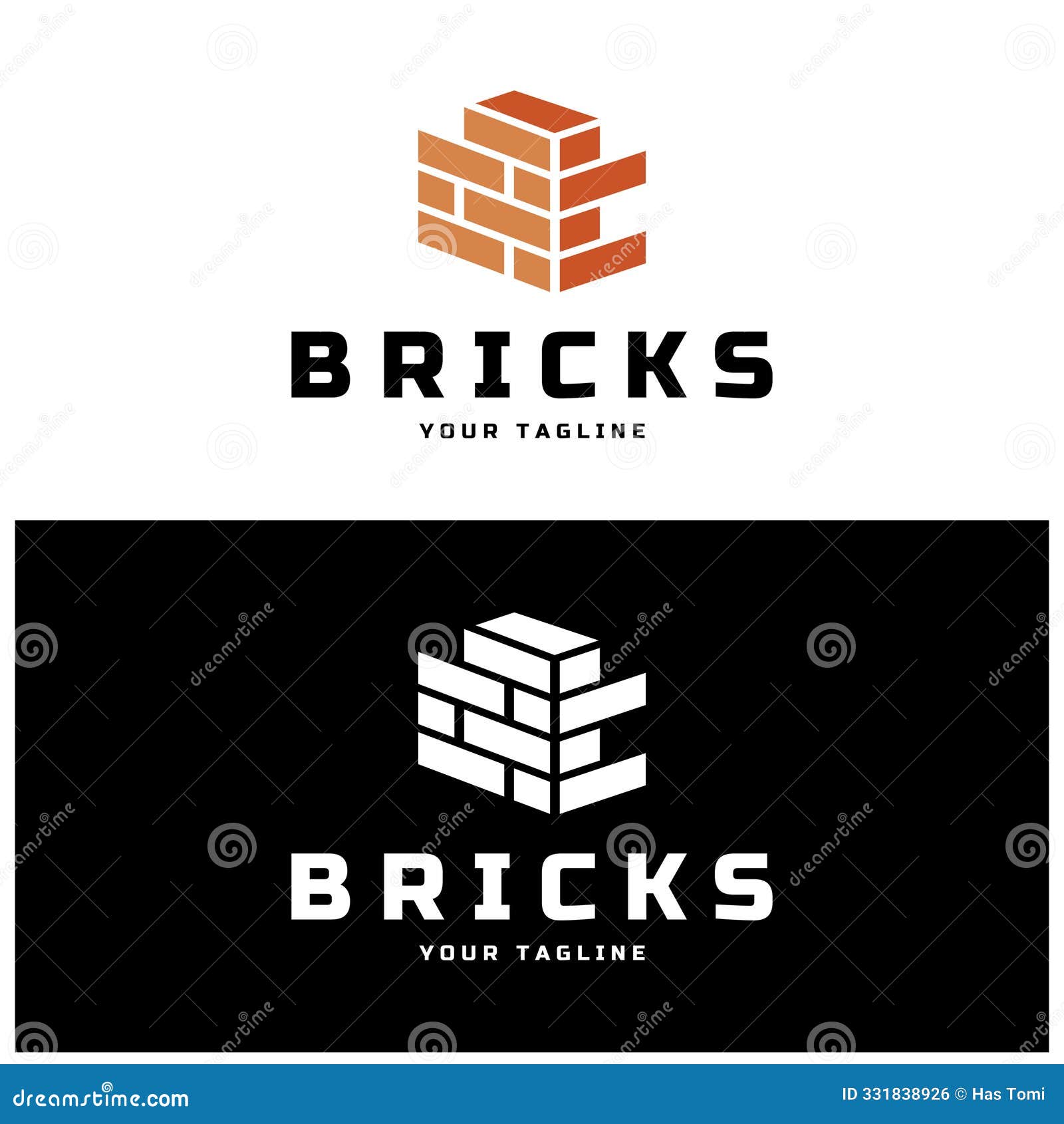 Creative Brick Logo Designs for Buildings, Architectural Buildings ...