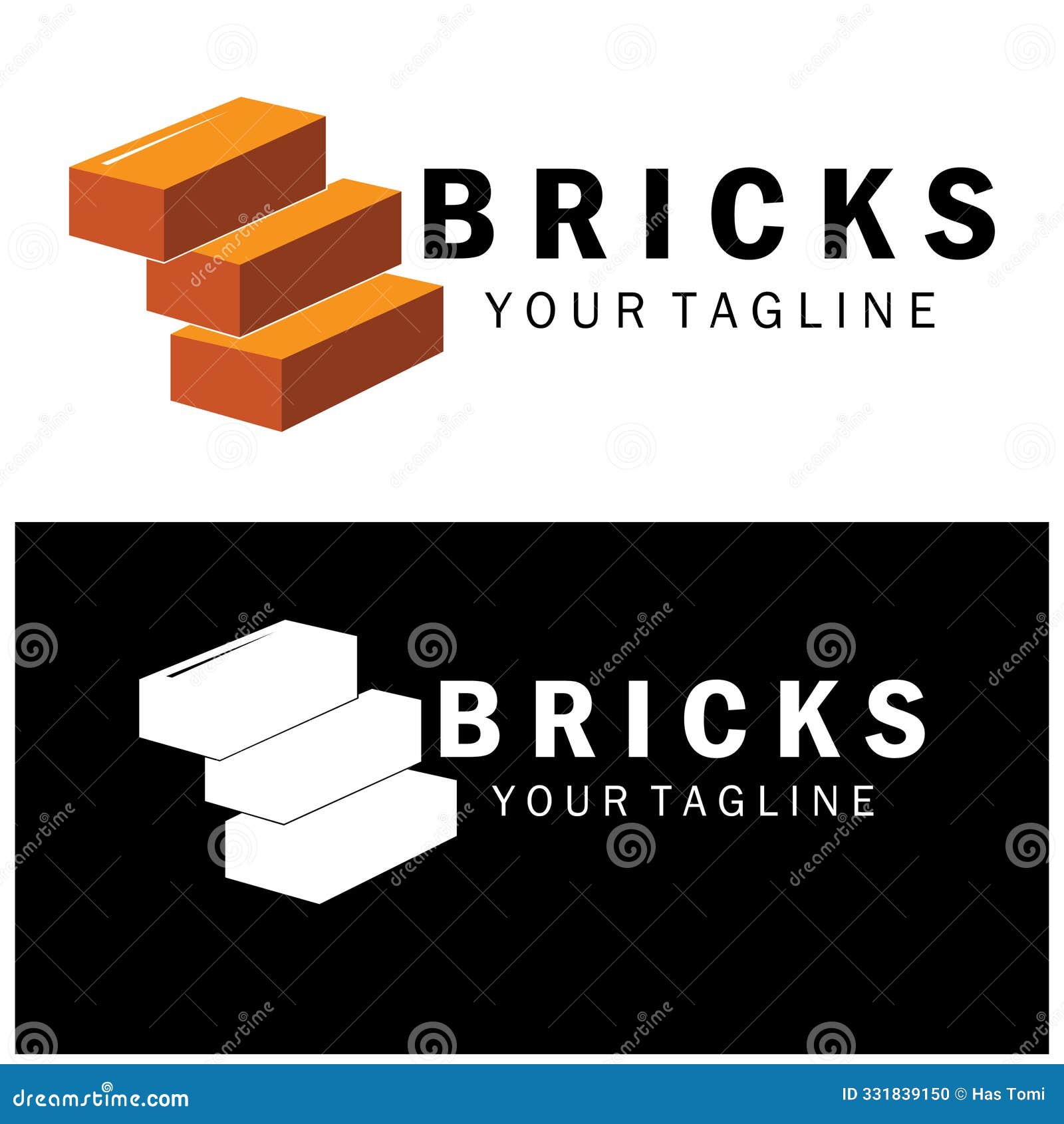 Creative Brick Logo Designs for Buildings, Architectural Buildings ...