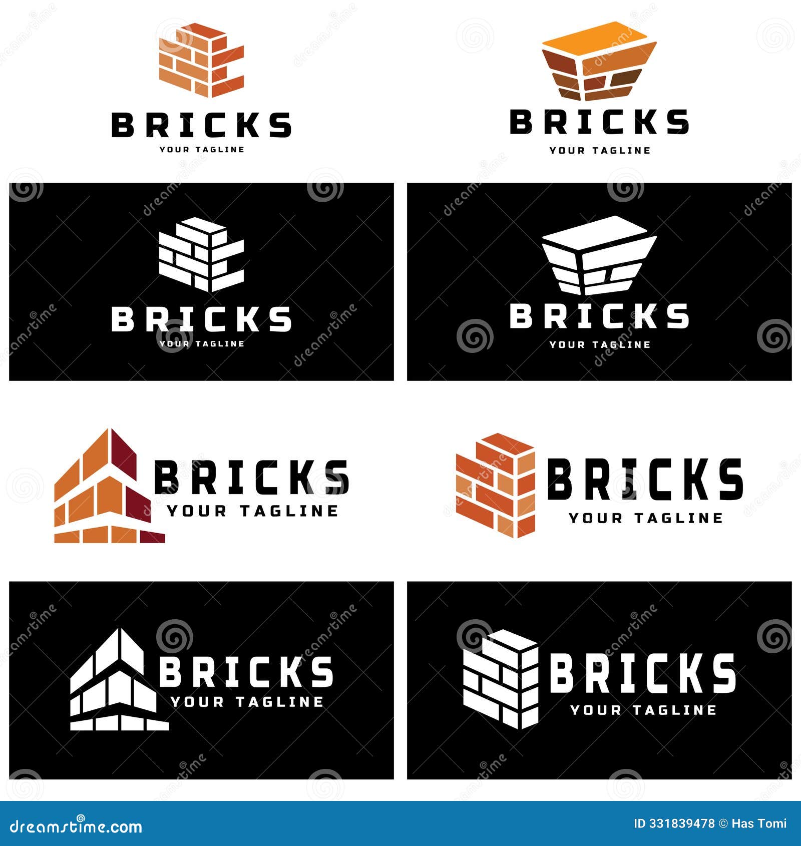 Creative Brick Logo Designs for Buildings, Architectural Buildings ...